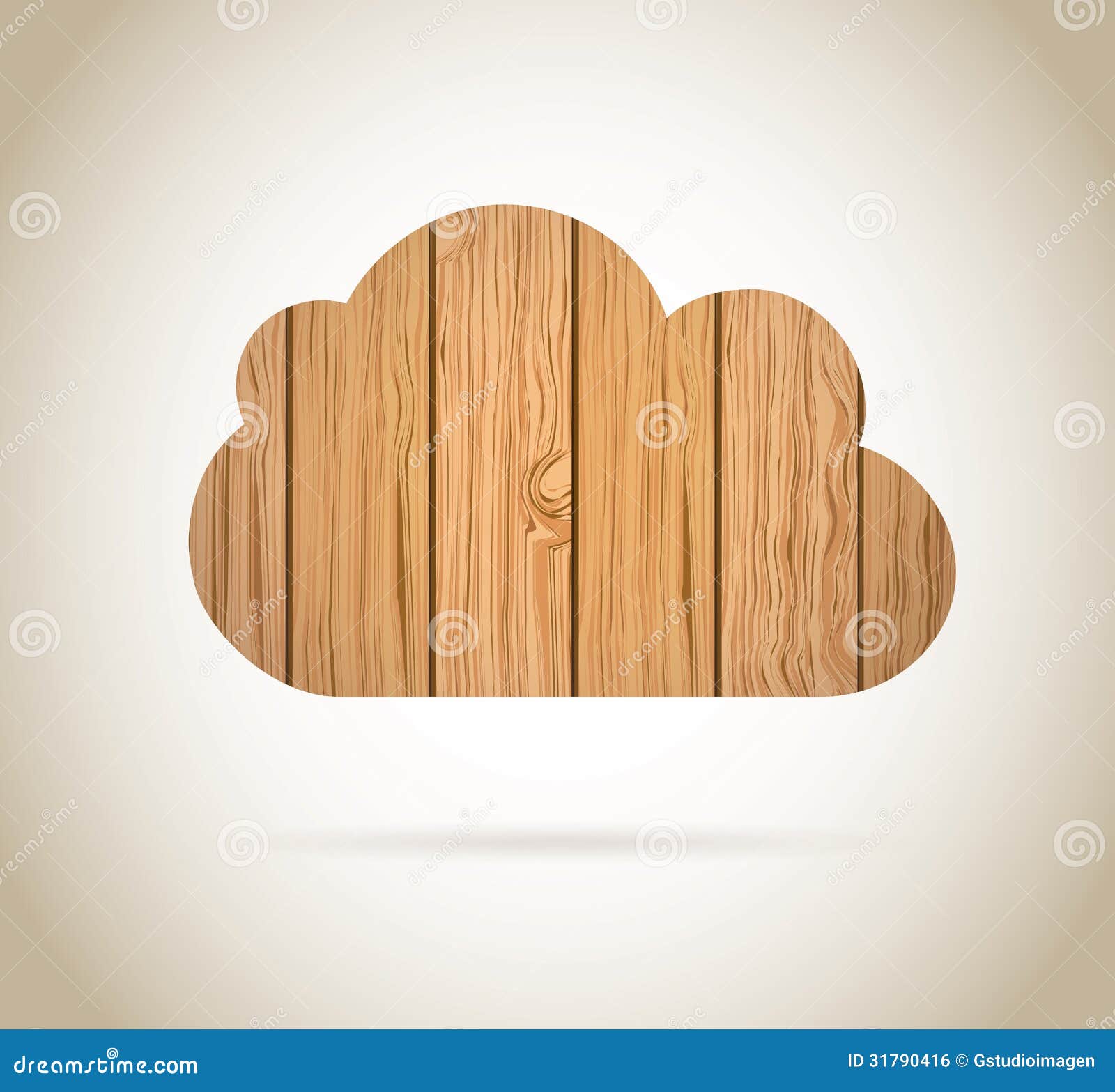 Cloud wood stock vector. Illustration of information - 31790416