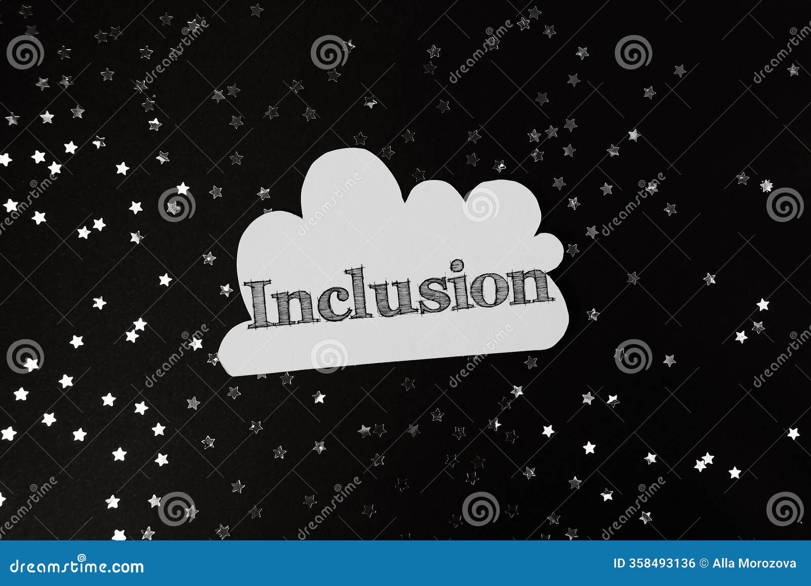 Cloud with the Word Inclusion Written on it Stock Illustration ...