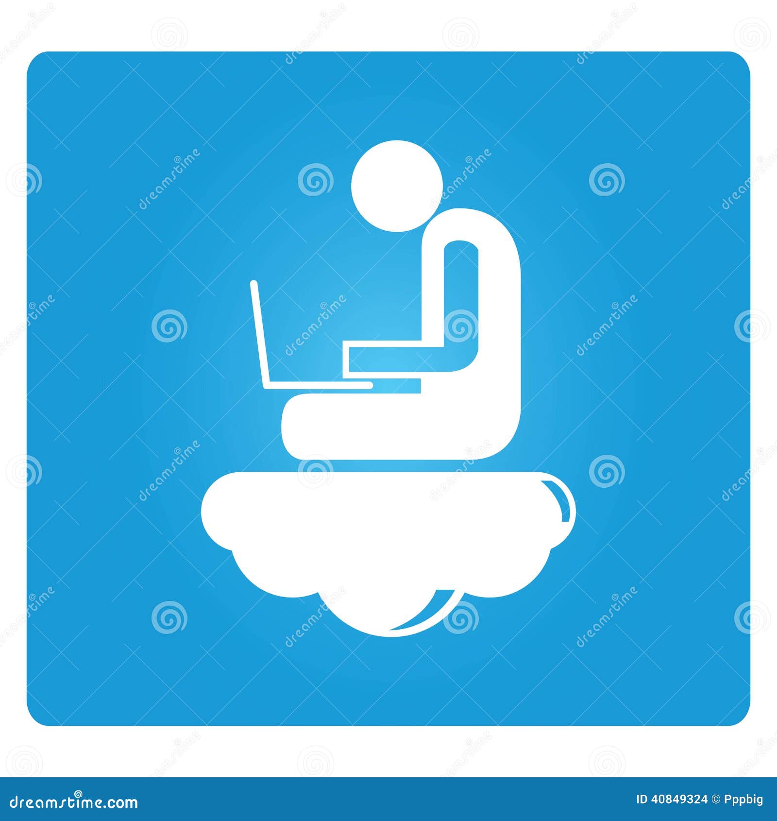 Cloud working solution stock illustration. Illustration of info - 40849324