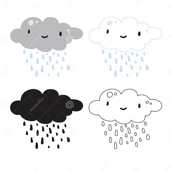 Cloud Worksheet Vector Design Stock Illustration - Illustration of ...