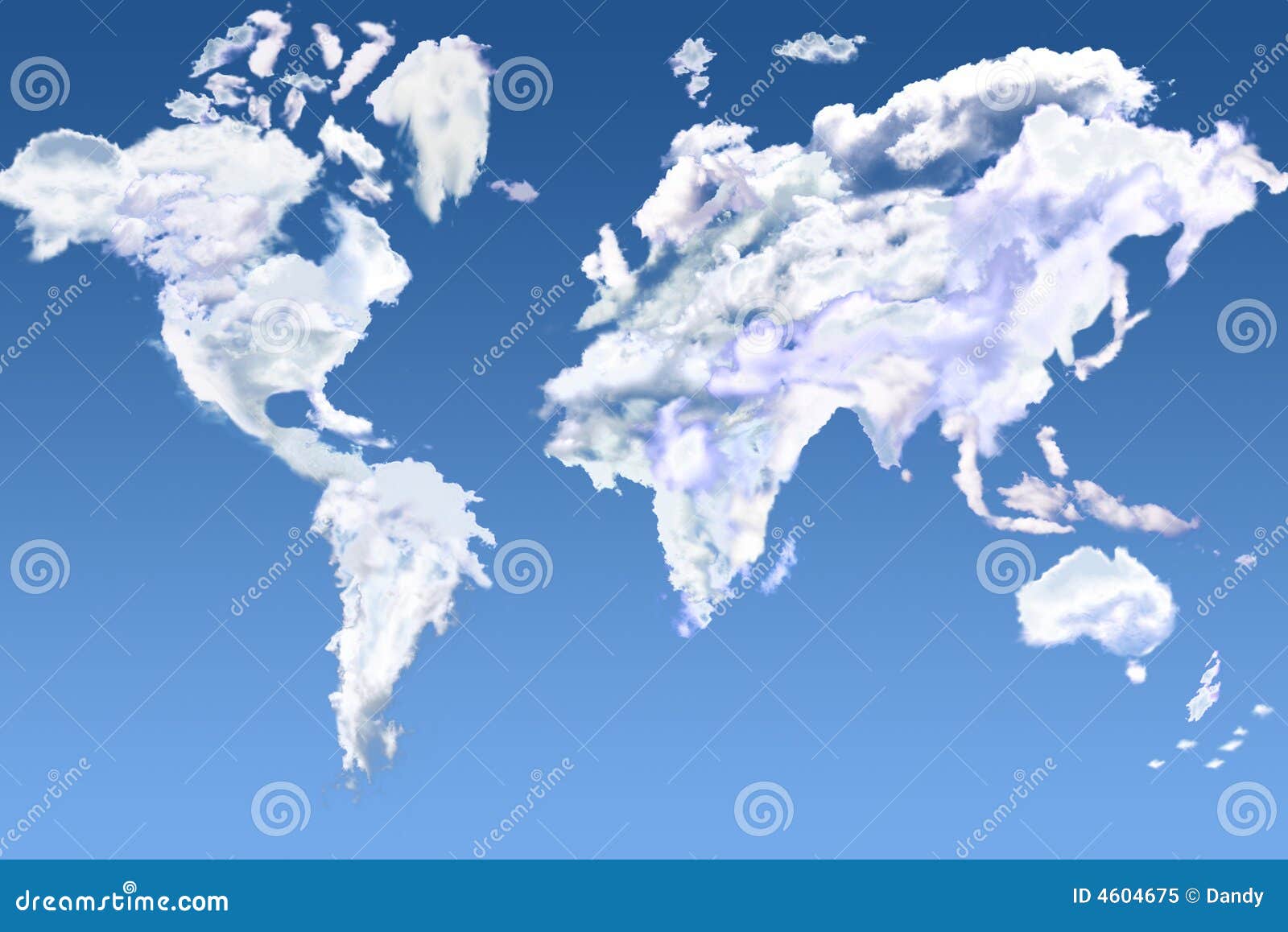 Cloud world stock illustration. Illustration of world - 4604675