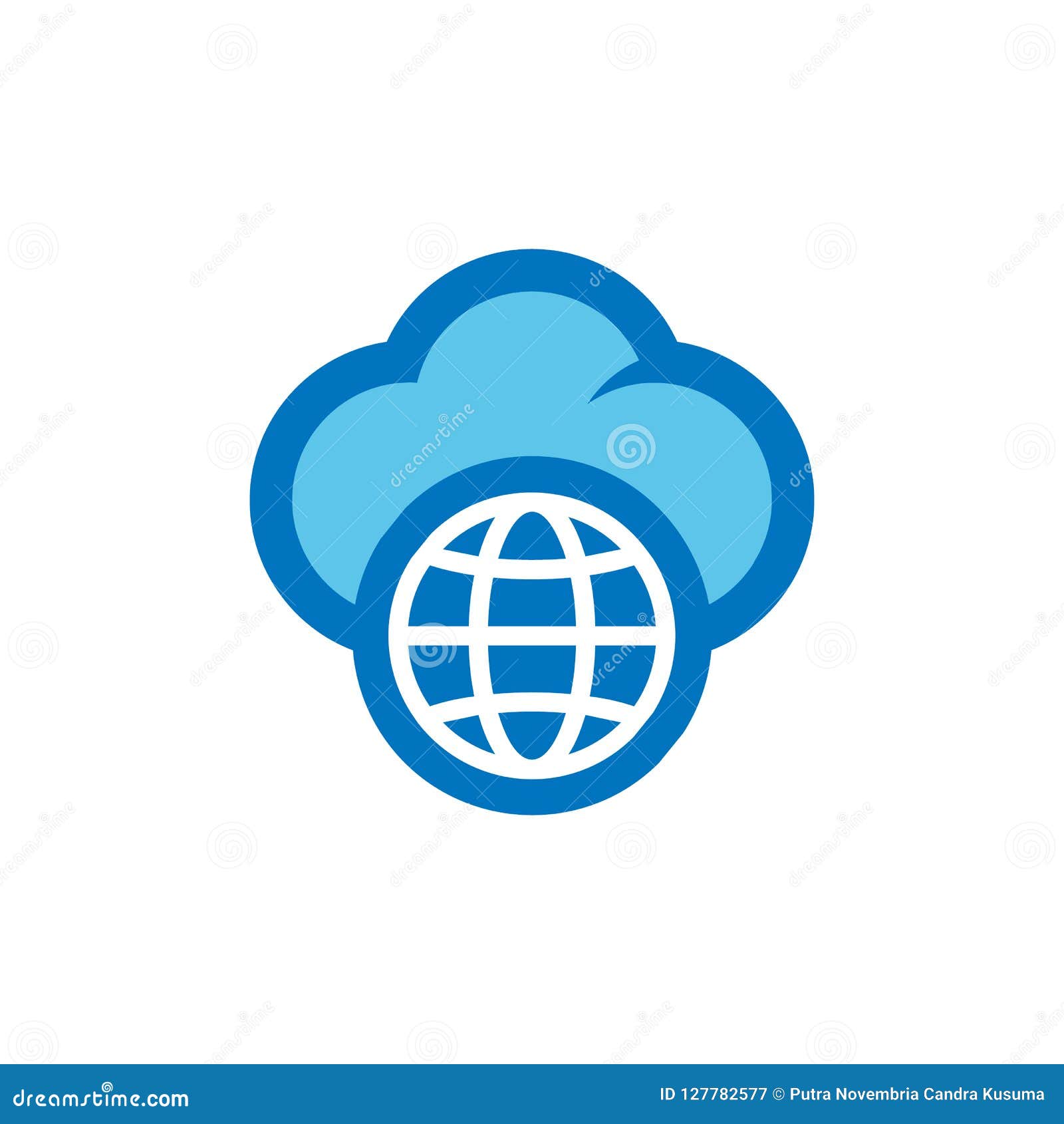 Cloud World Logo Icon Design Stock Vector - Illustration of cloud ...