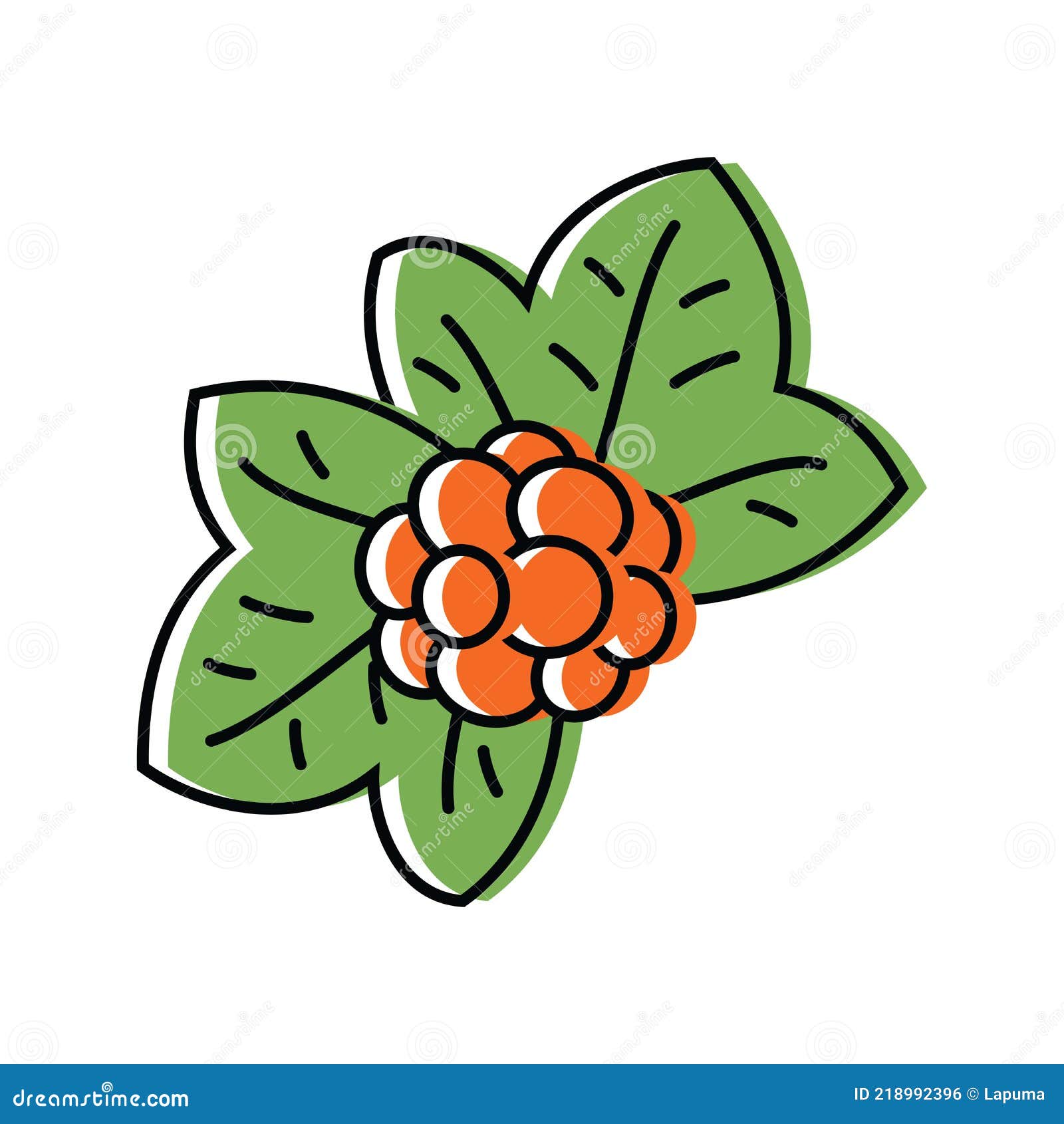 Cloudberry Flat Line Icon, Forest Berry Sign, Healthy Food Logo ...