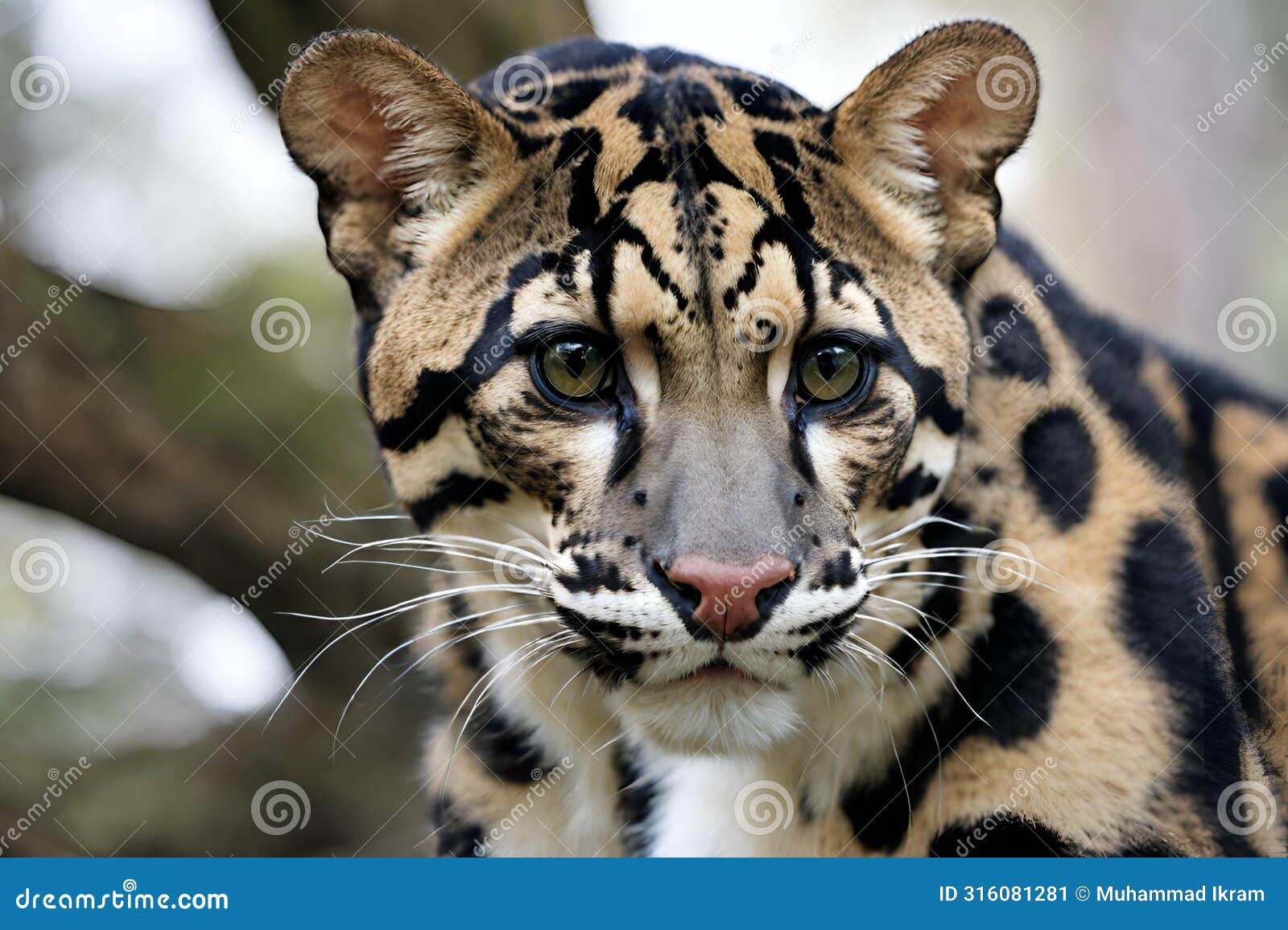 Clouded Leopard Black Silhouette Generative Ai Cartoon Vector ...