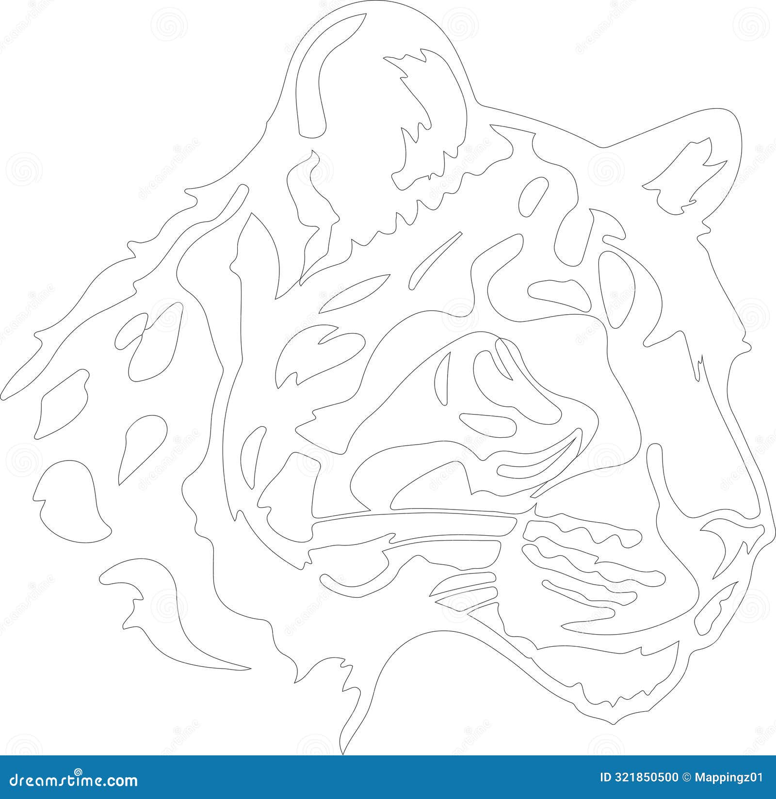 Leopard, Outline Illustration, Coloring Page | CartoonDealer.com #362335510