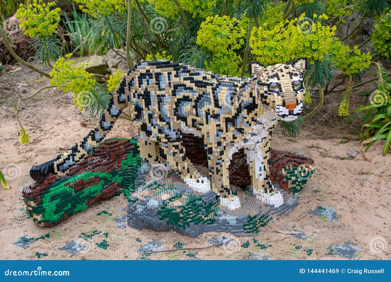 A Clouded Leopard Statue Made from Lego Bricks Editorial Stock Image ...