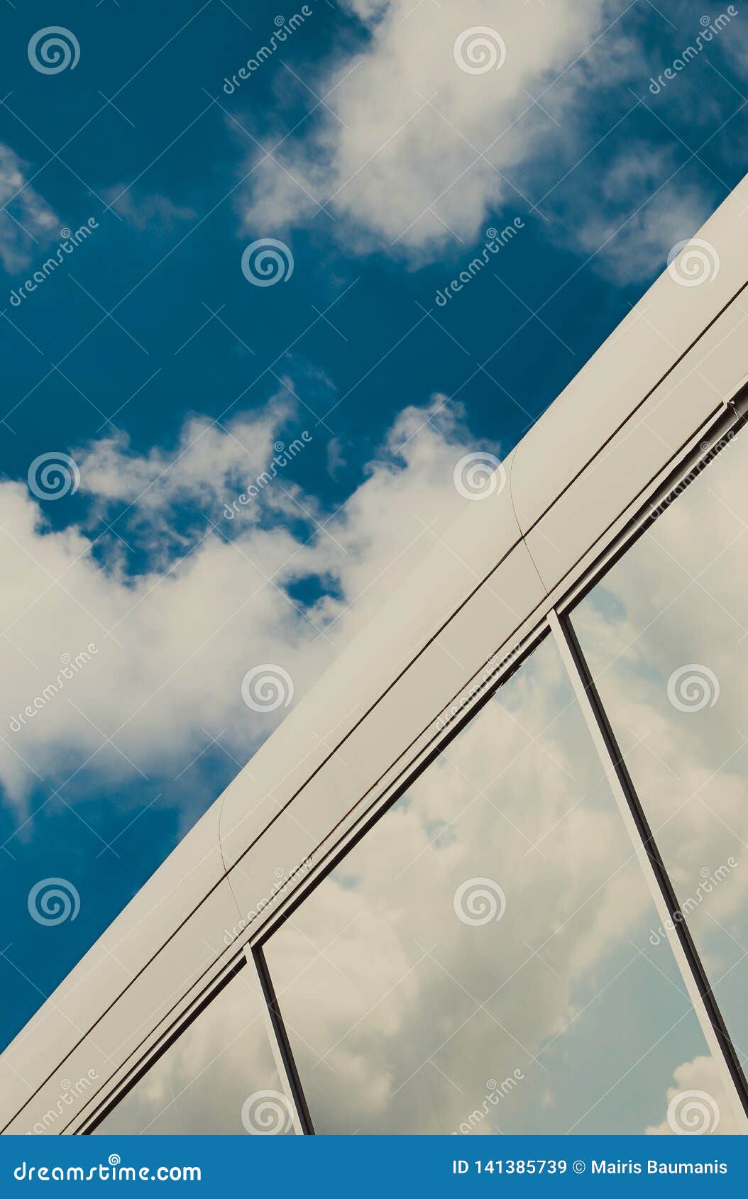 Sky Reflection in the Window Stock Image - Image of bright, shot: 141385739