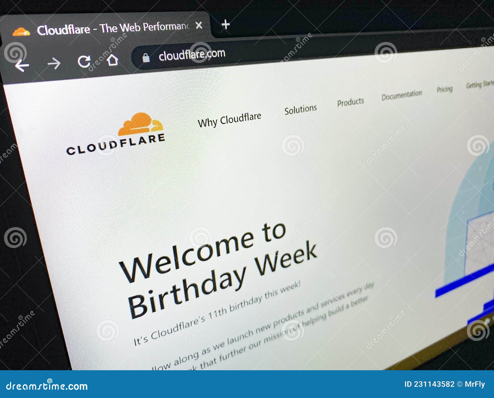 Cloudflare Web Page on Computer Screen Editorial Photography - Image of ...