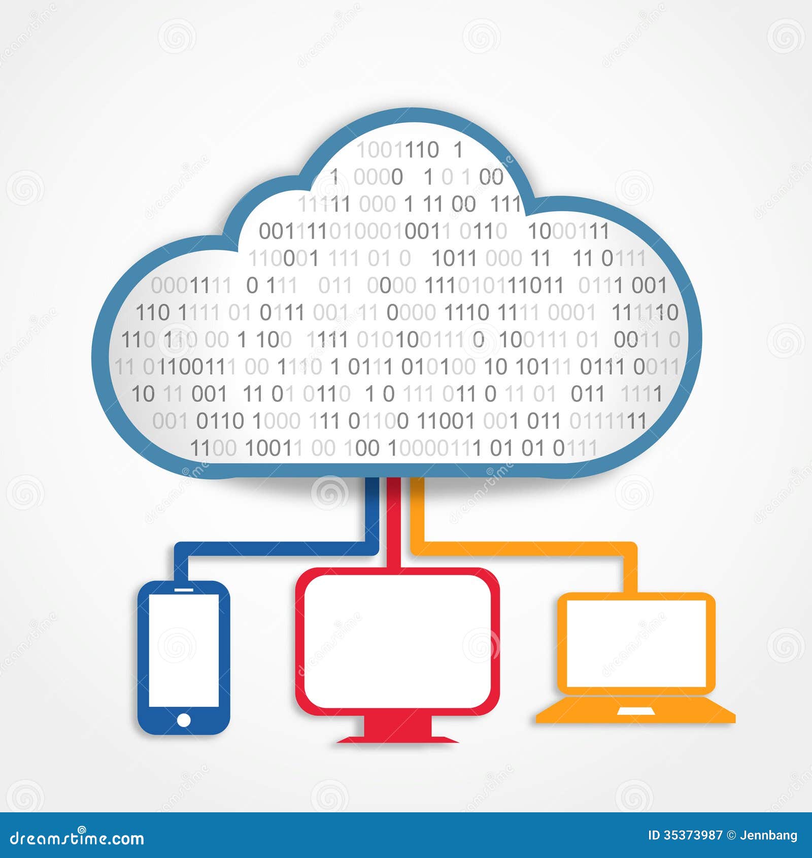 Clouding devices stock vector. Illustration of internet - 35373987
