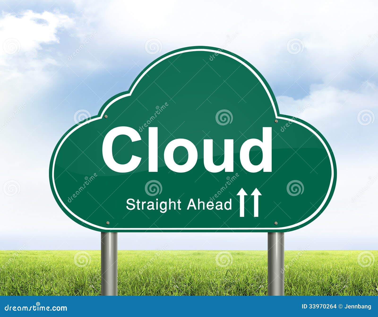 Clouding shape road sign stock illustration. Illustration of networking ...
