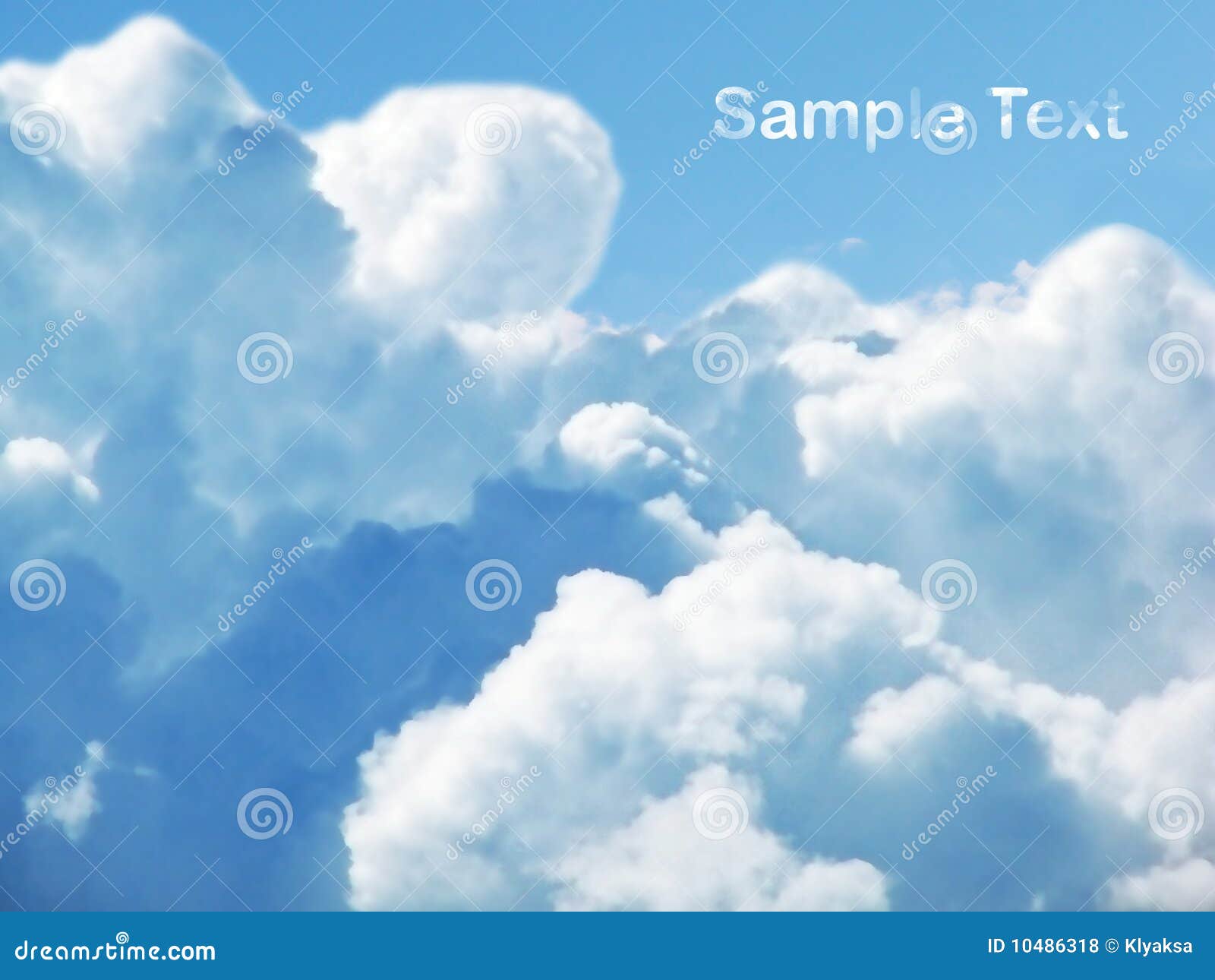 Cloudly sky stock photo. Image of cloud, advertise, blue - 10486318
