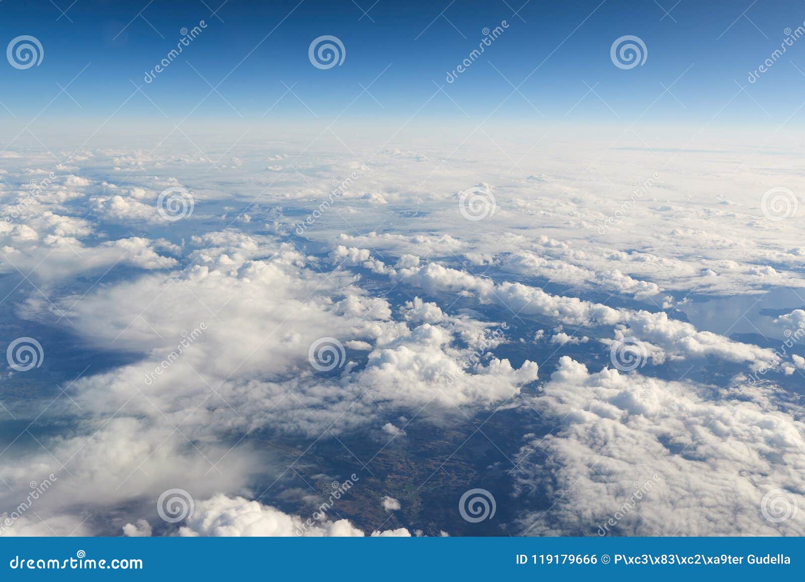 Clouds from above stock photo. Image of perspective - 119179666