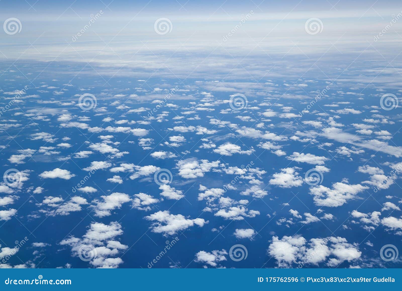 Clouds from Above Over the Ocean Stock Photo - Image of layers, cloud ...