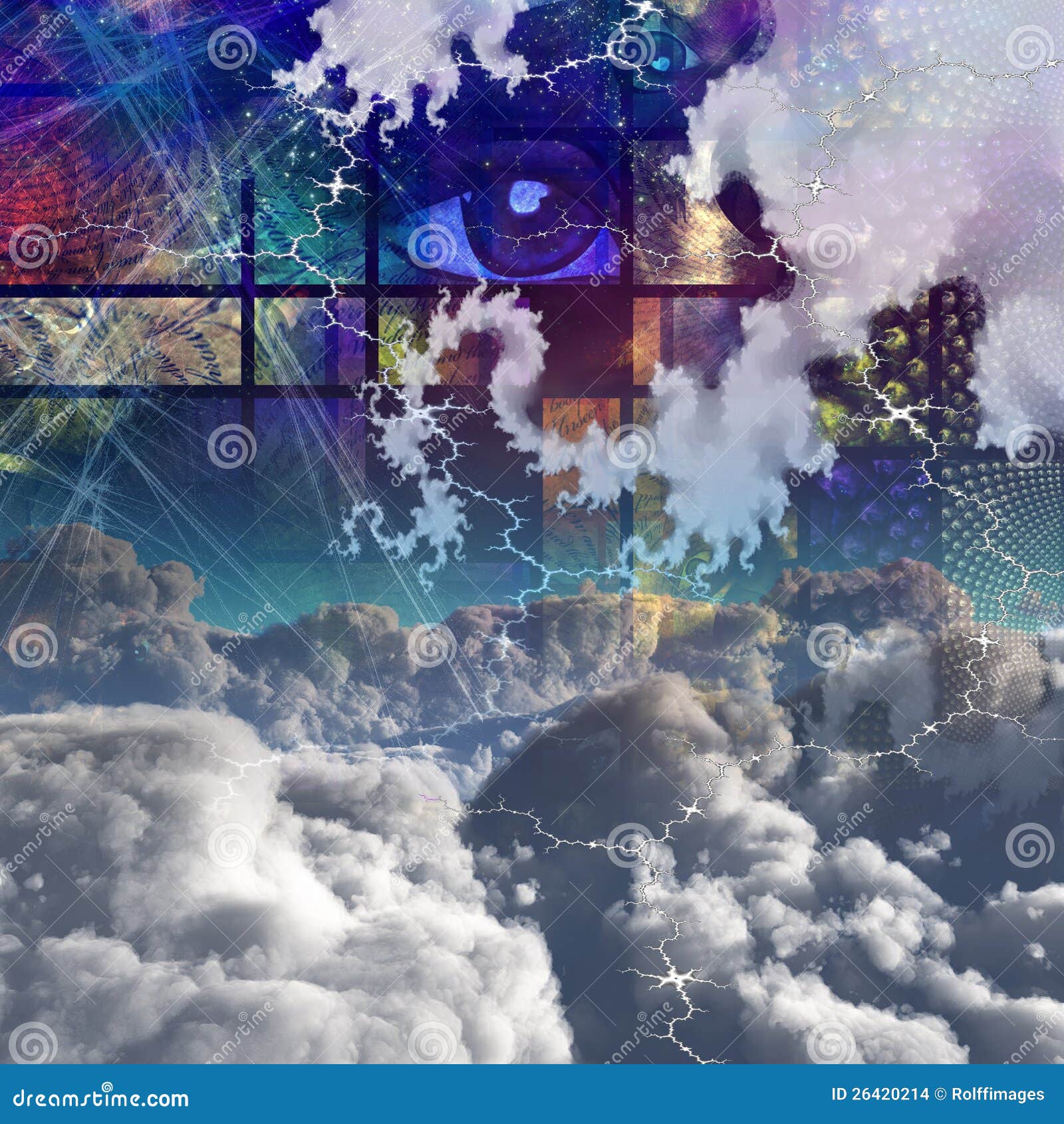 Clouds and abstract stock illustration. Illustration of intersection ...