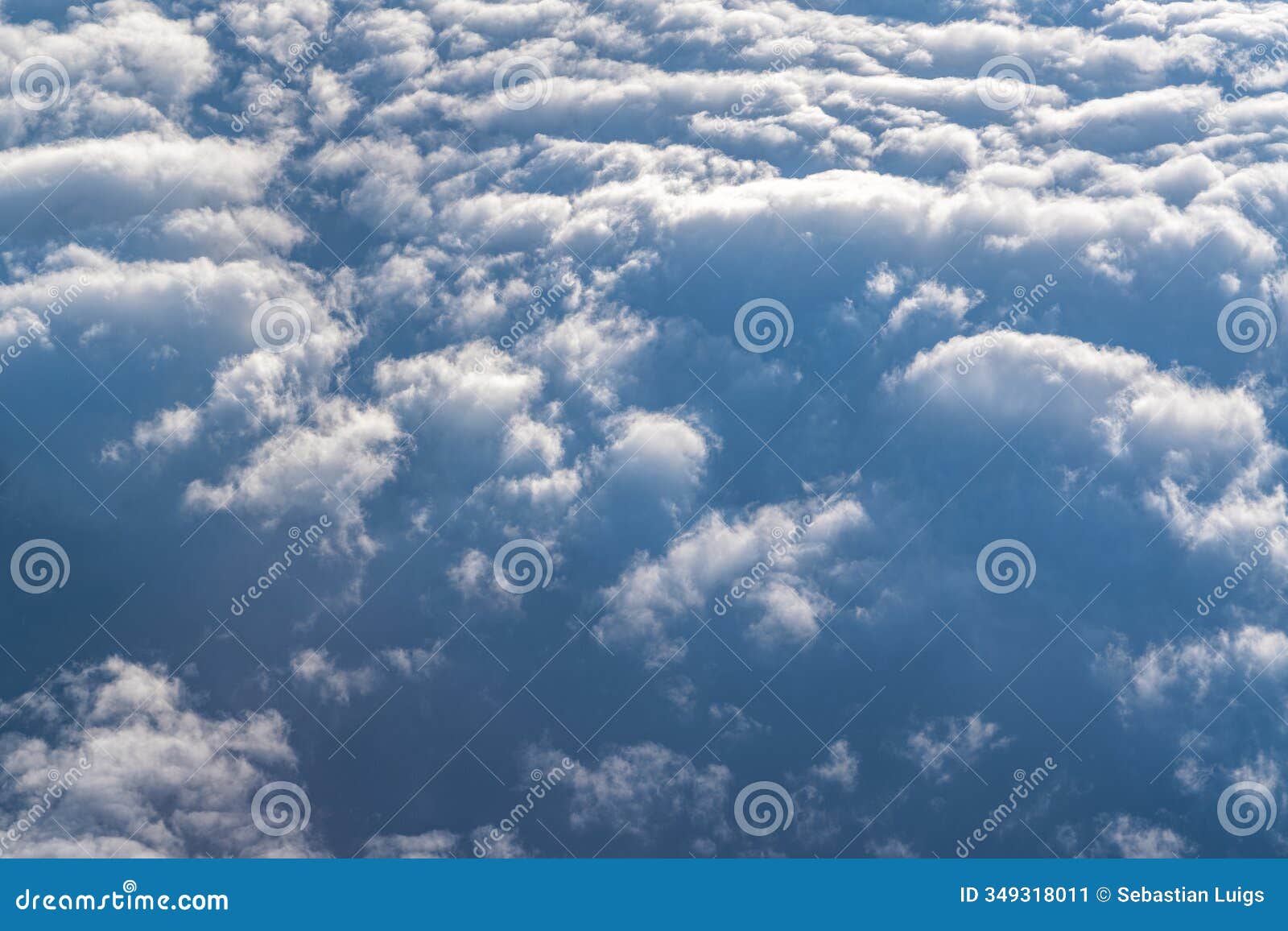 Clouds from an Aerial View Sky Perspective from Above Looking Down on ...