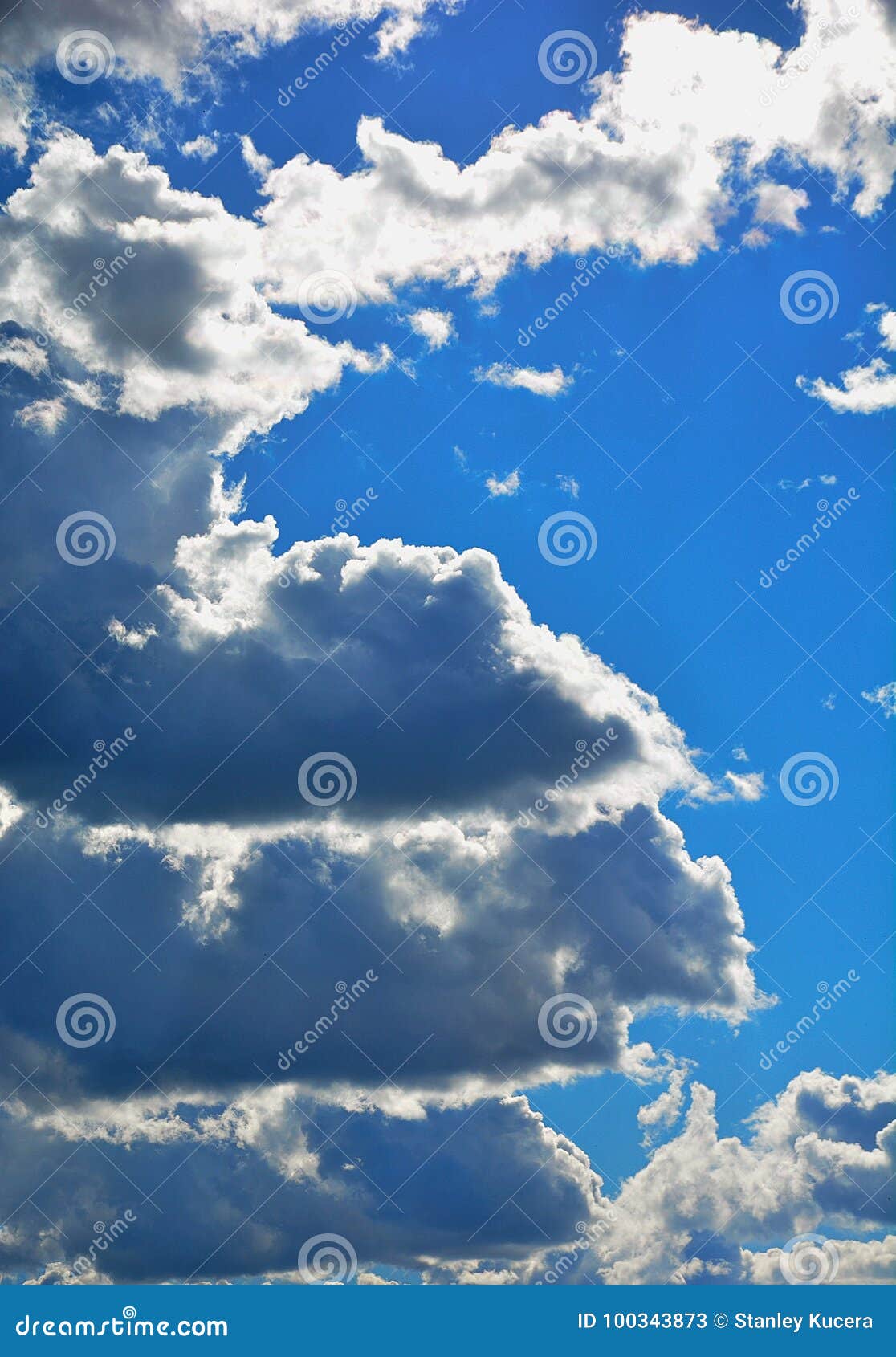 Clouds Against a Blue Sky Number 2. Stock Image - Image of ...