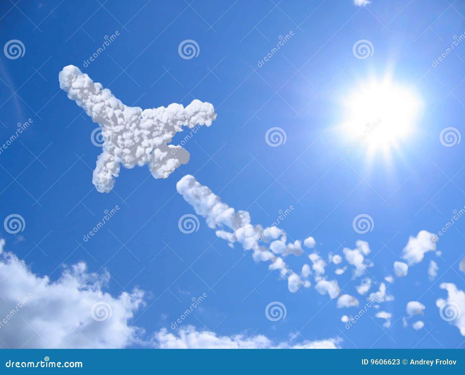 Clouds airplane in sky stock image. Image of aircraft - 9606623