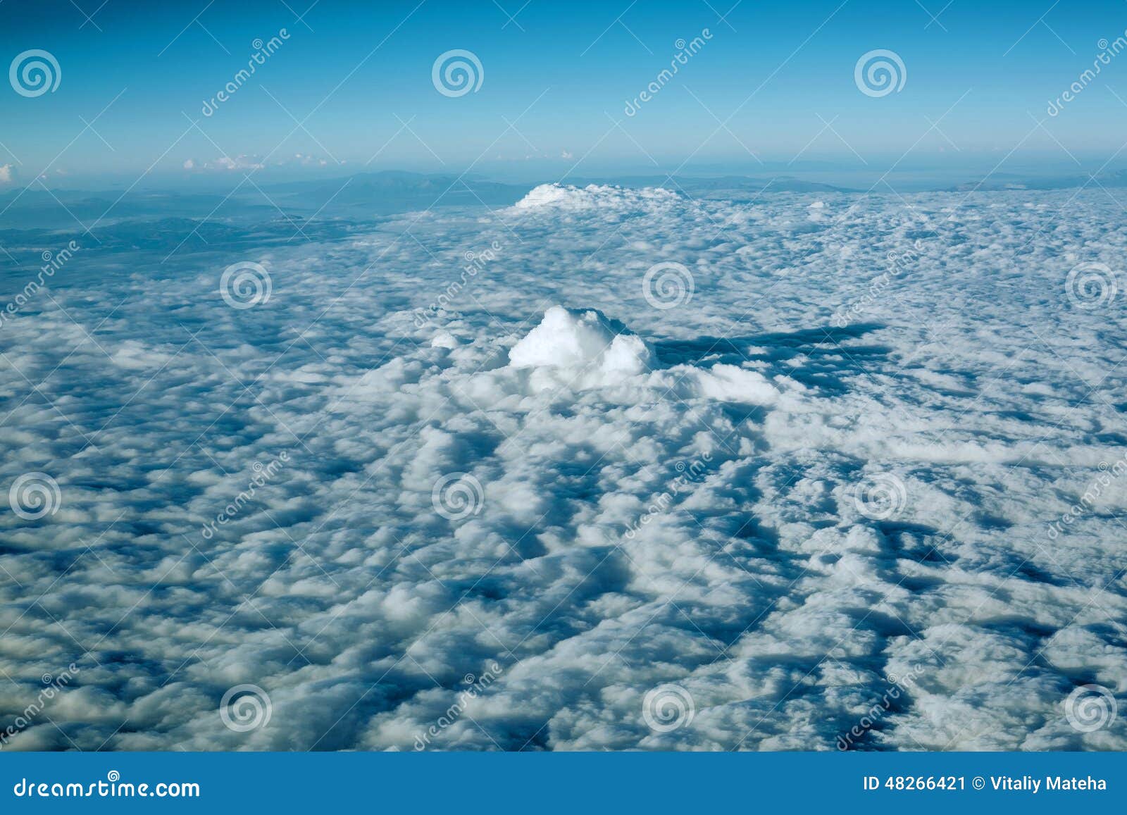 Clouds from an airplane stock image. Image of aerial - 48266421