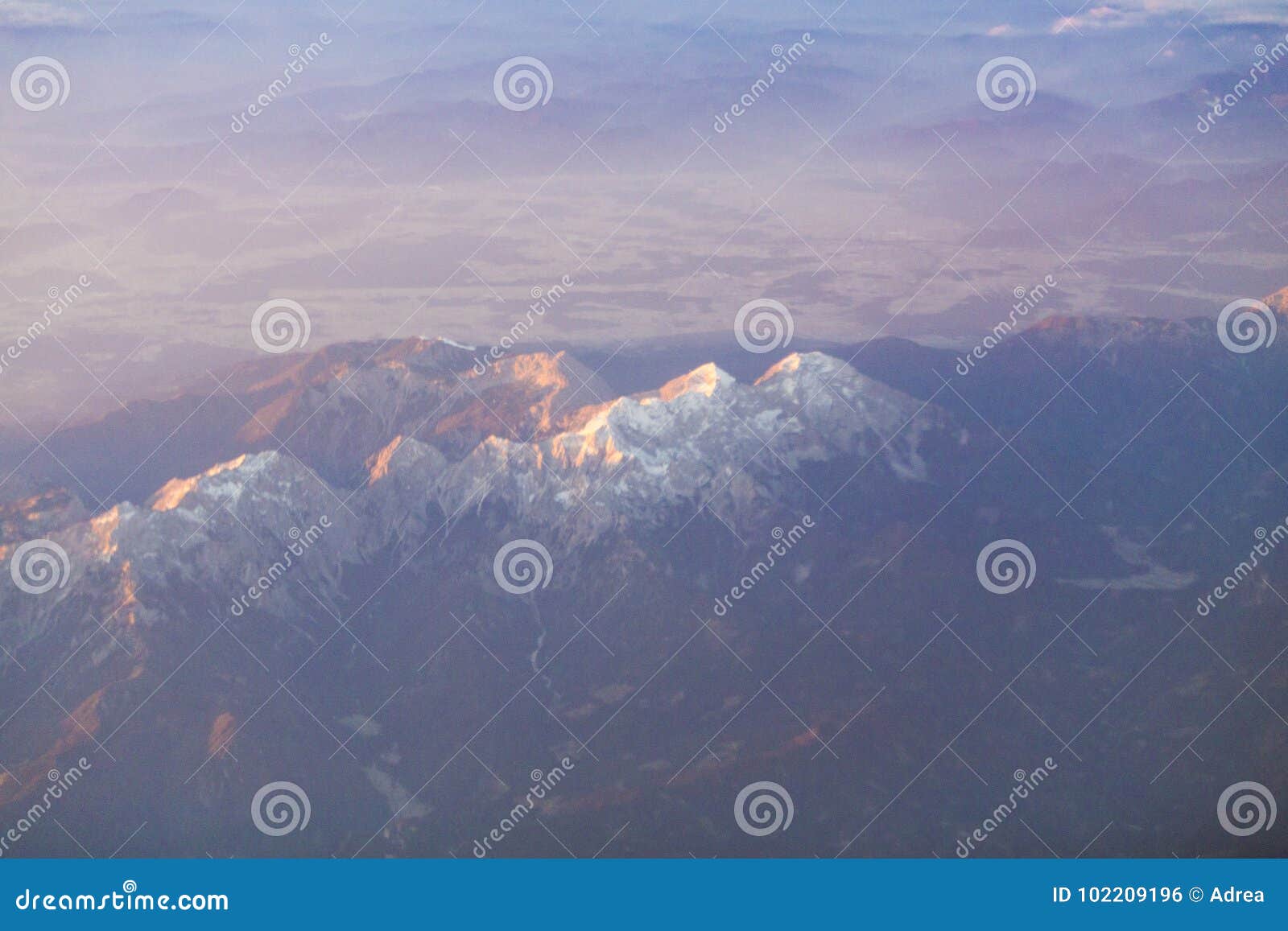 The Alps Chain Mountain View in a Morning Stock Photo - Image of ...