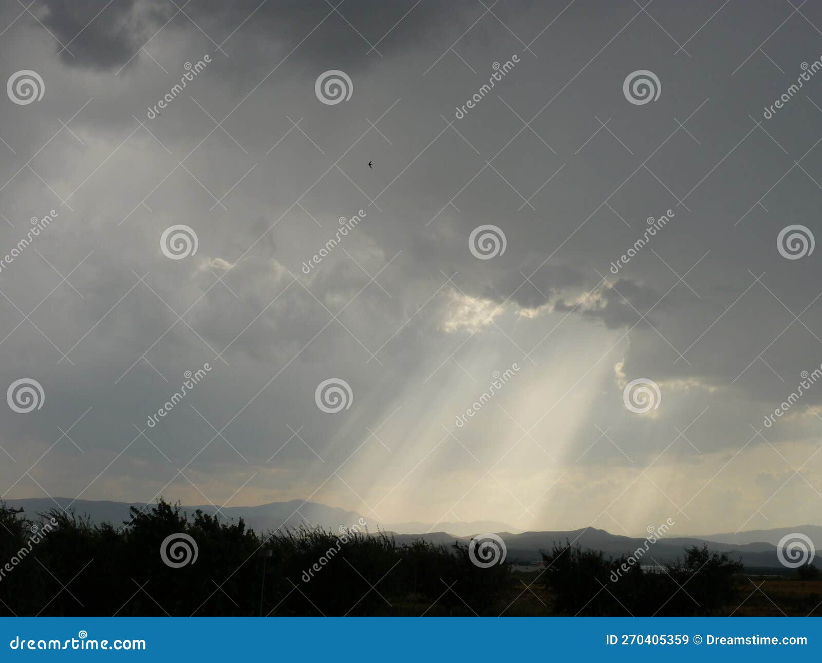 Clouds Announcing Storm, Rays of Light between Clouds 3 Stock Image ...