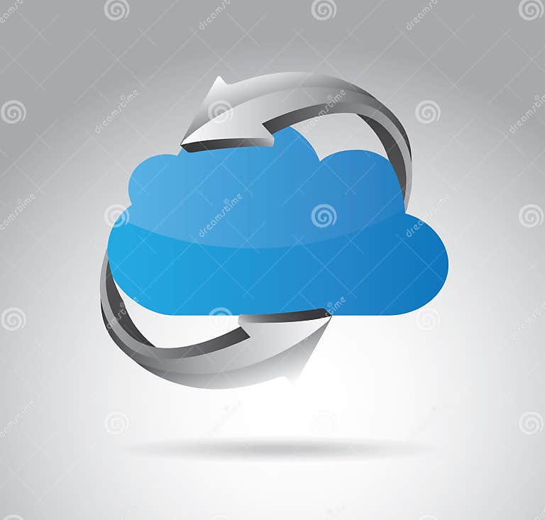 Clouds arrow design stock vector. Illustration of graphic - 31552954