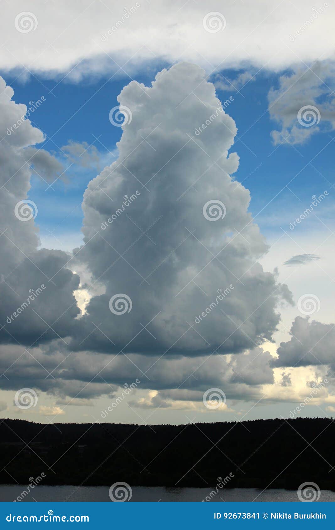Clouds as a pillar stock image. Image of storm, column - 92673841