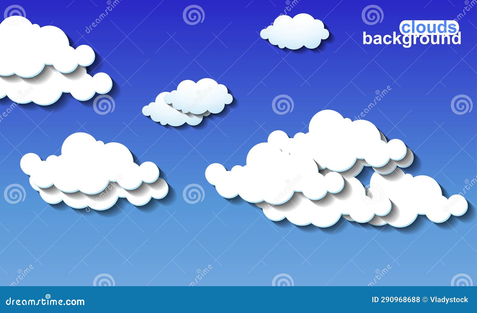 Clouds Background. Blue Background Stock Vector - Illustration of ...
