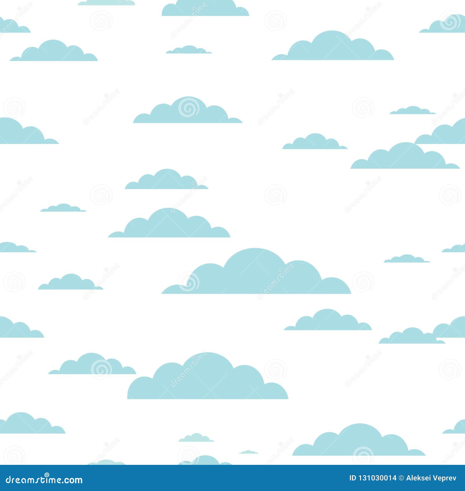 Clouds Background - Seamless Cloud Texture Vector Stock Vector ...