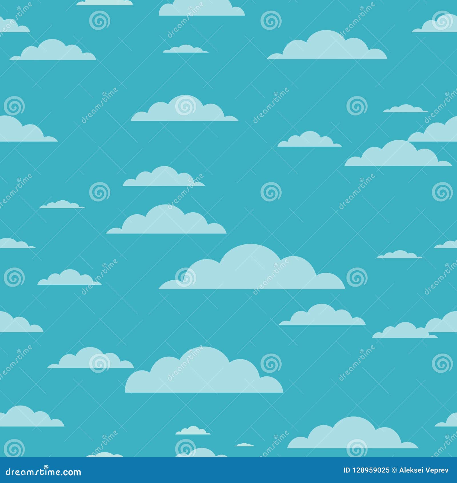 Clouds Background - Seamless Cloud Texture Vector Stock Vector ...