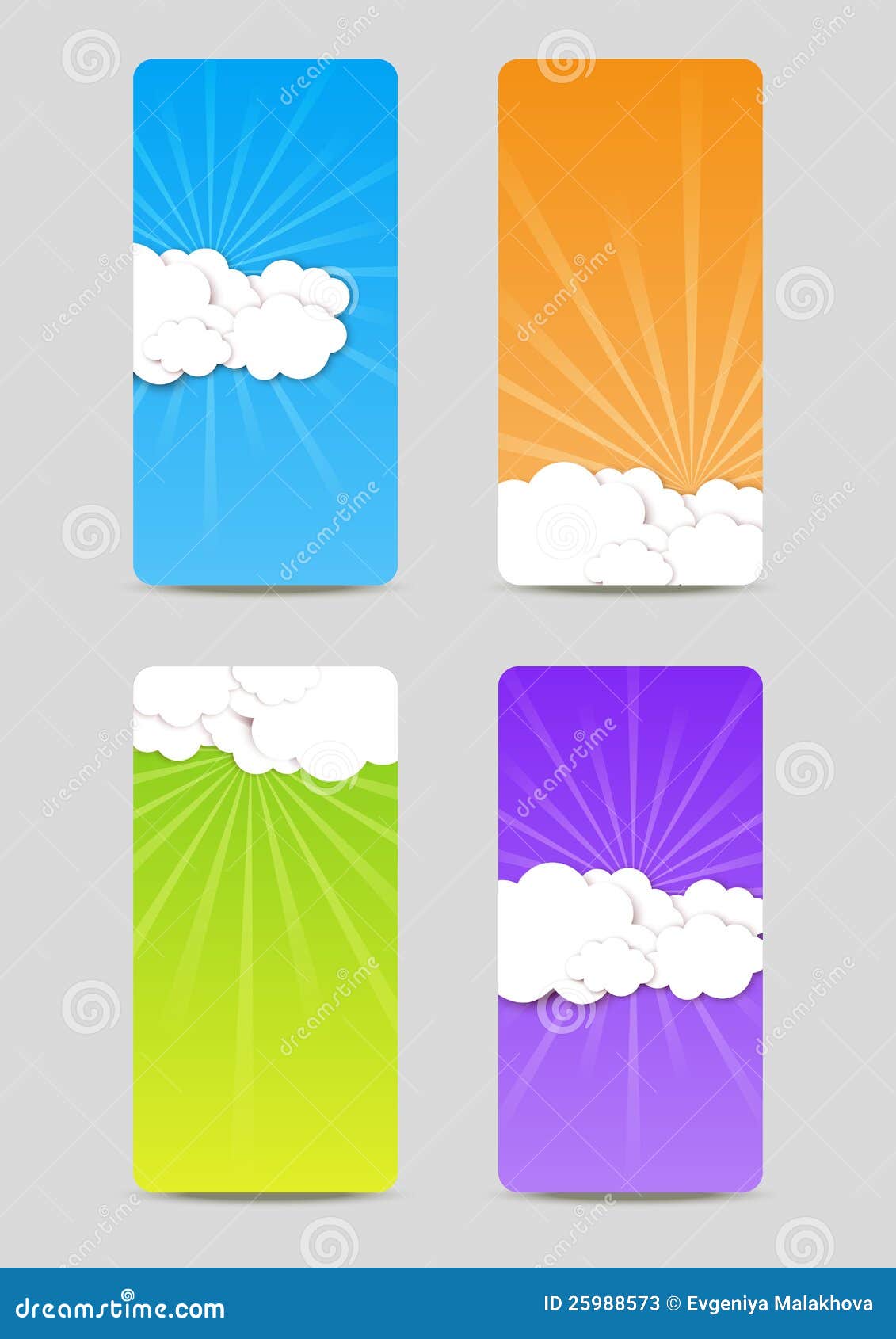 Clouds banners stock vector. Illustration of cloud, billboard - 25988573
