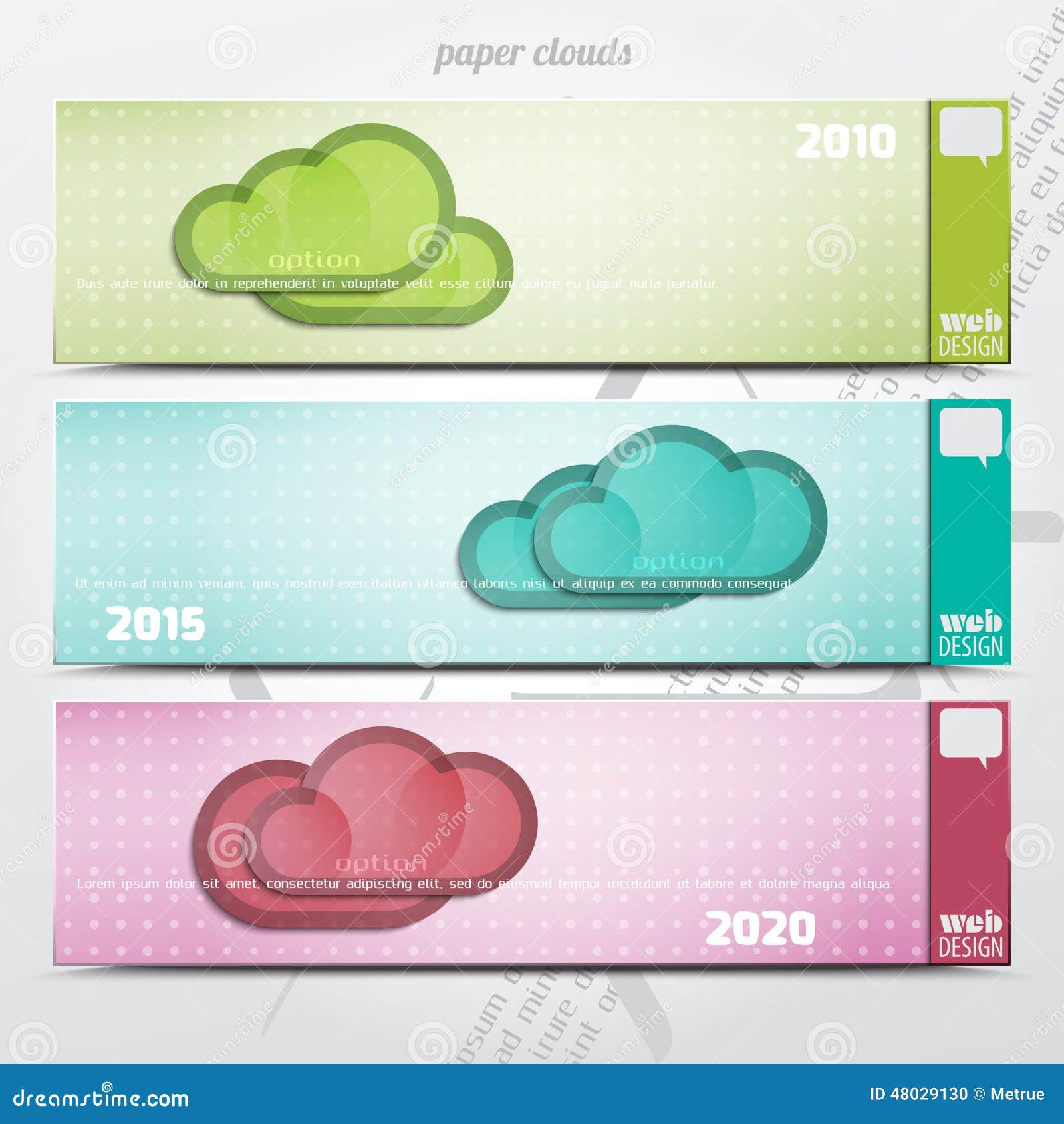 Clouds banners stock vector. Illustration of business - 48029130