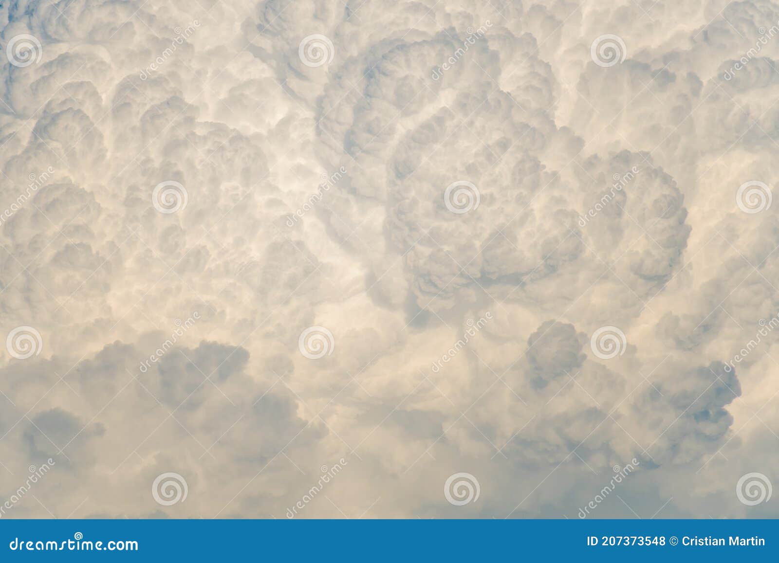 Clouds with Beautiful Textures, Cumulus at Sunset Stock Photo - Image ...