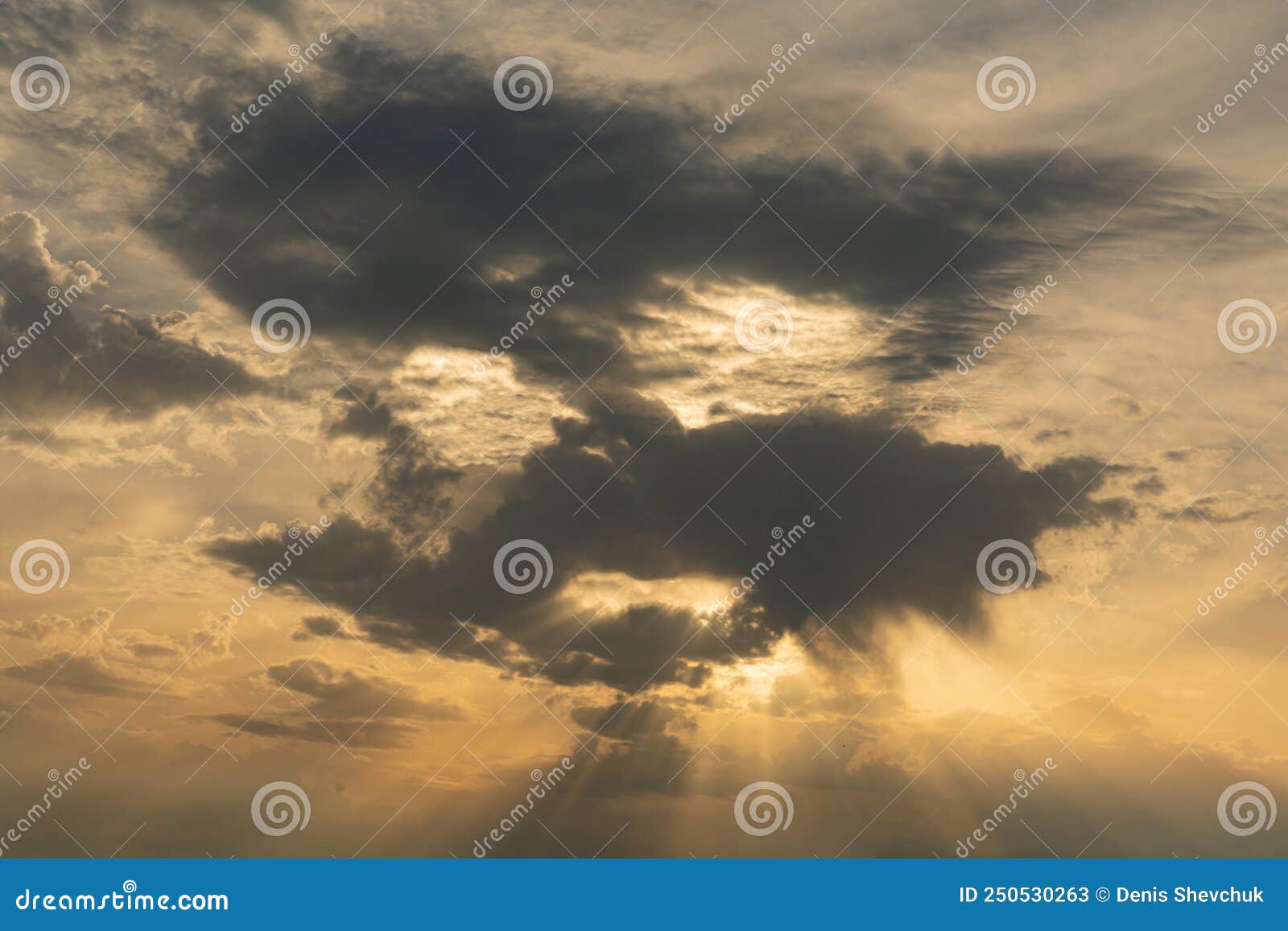 Clouds Block the Sun at Sunset in the Form of a Human Face Stock Image ...