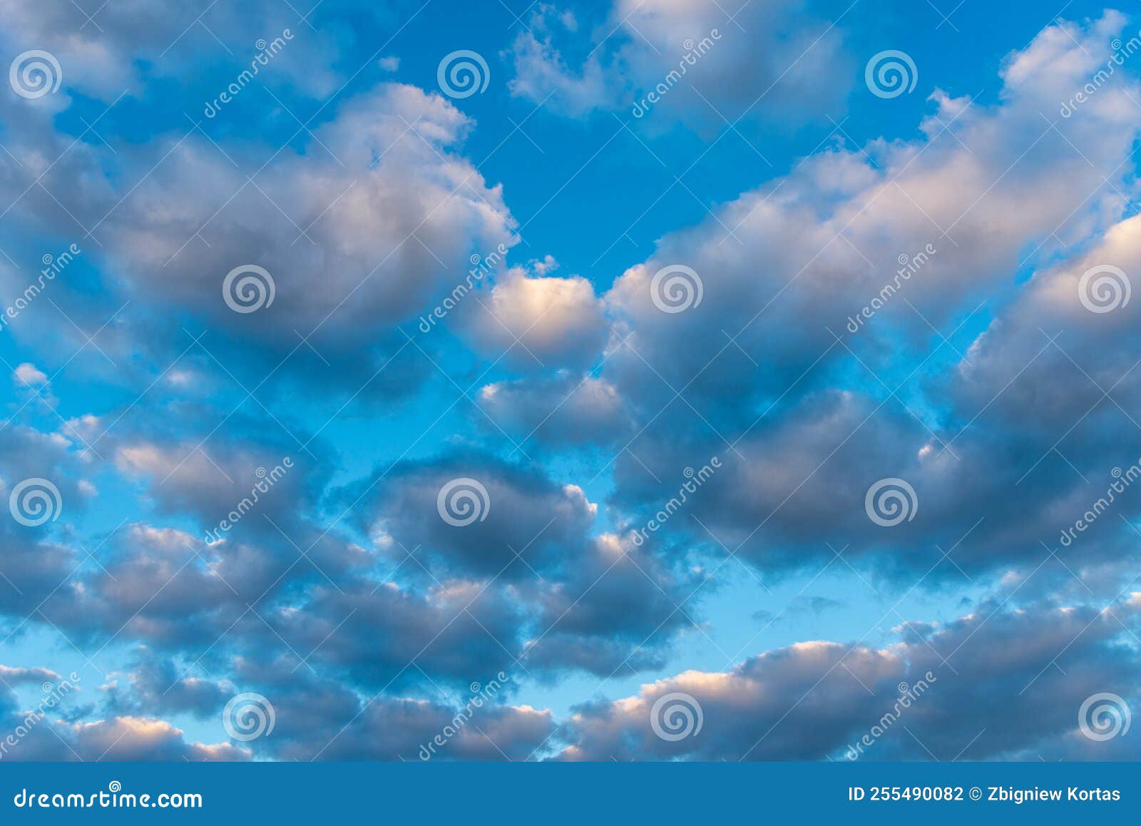 Clouds on blue background stock photo. Image of colours - 255490082