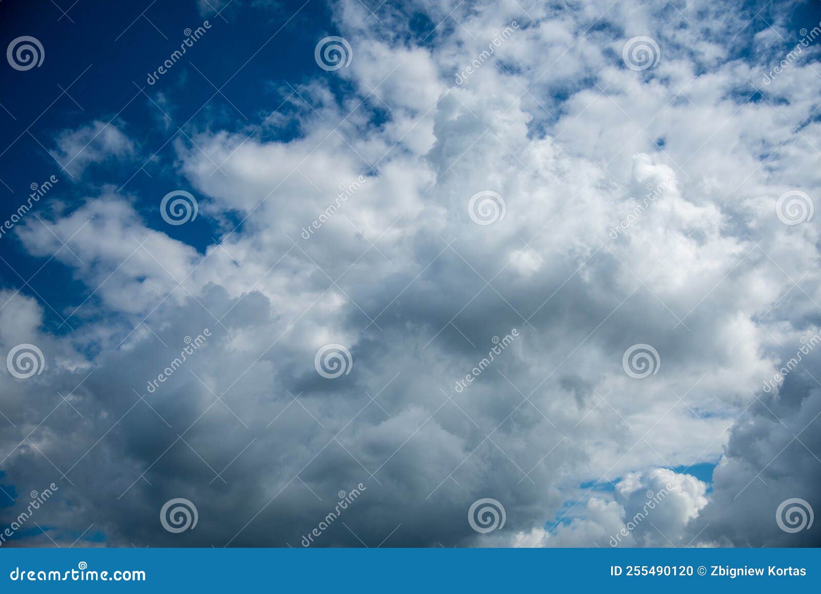 Clouds on blue background stock photo. Image of color - 255490120