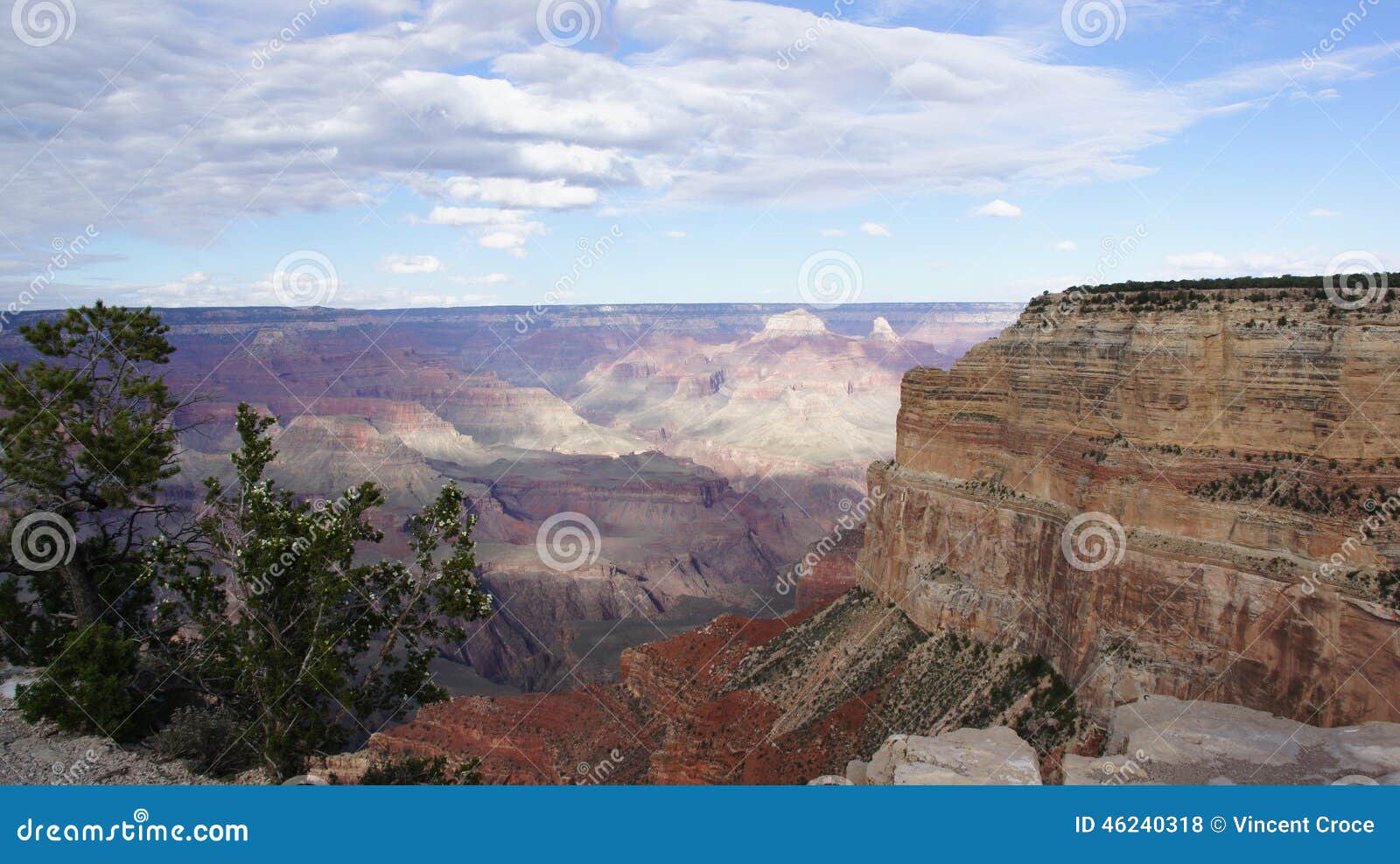 Clouds in a Blue Sky Above the Grand Canyon, Arizona. Stock Photo ...