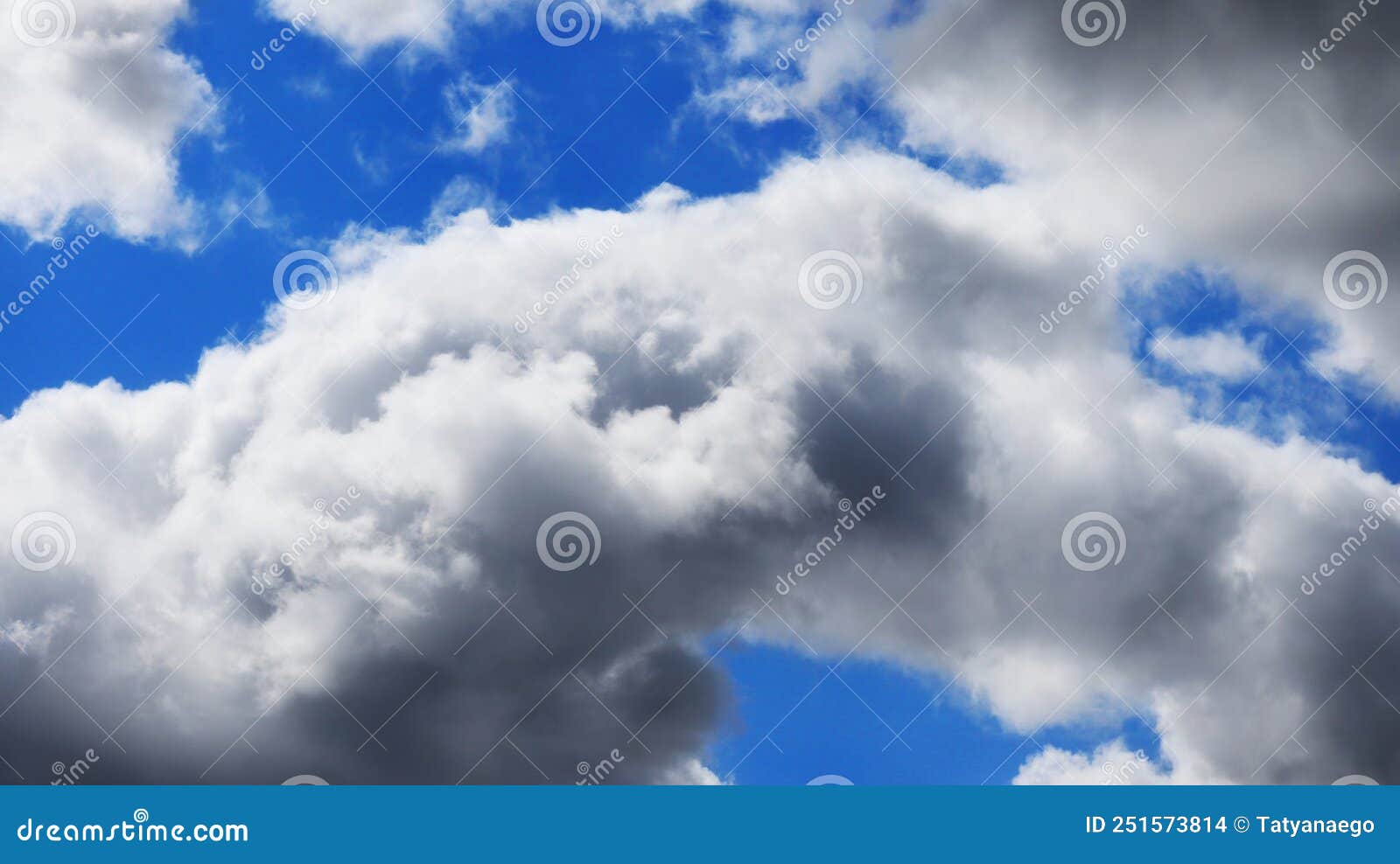 Clouds in blue sky stock photo. Image of cumulus, view - 251573814