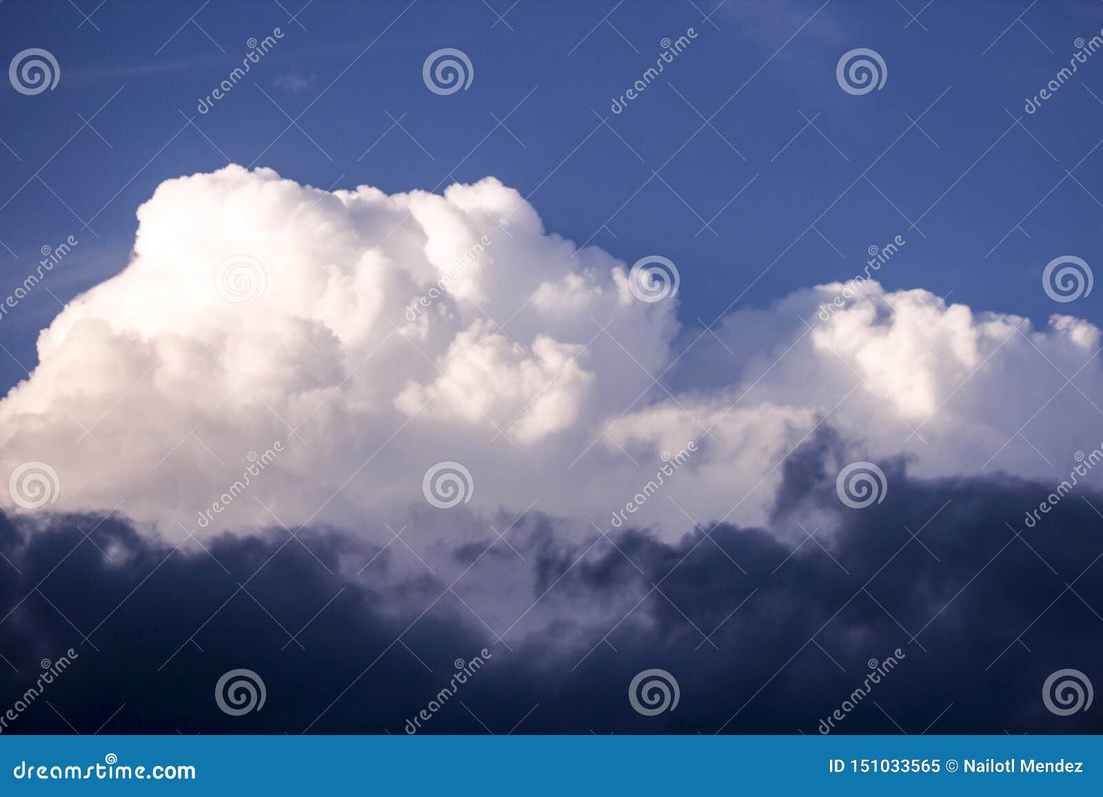 Clouds in blue sky CUMULOS stock image. Image of cloud - 151033565