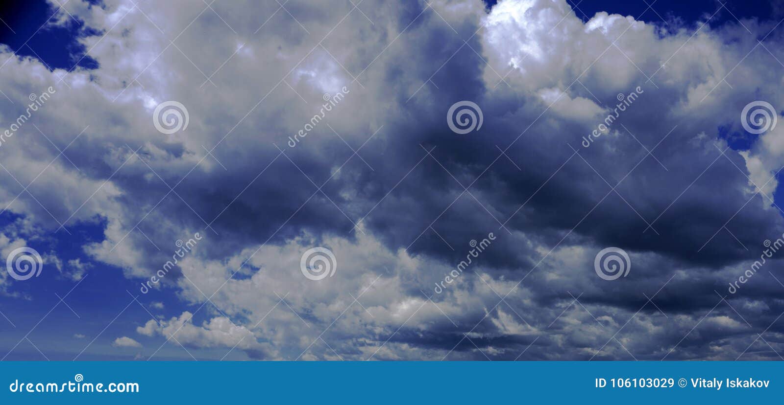 Destruction Clouds in Blue Sky Stock Image - Image of destruction ...