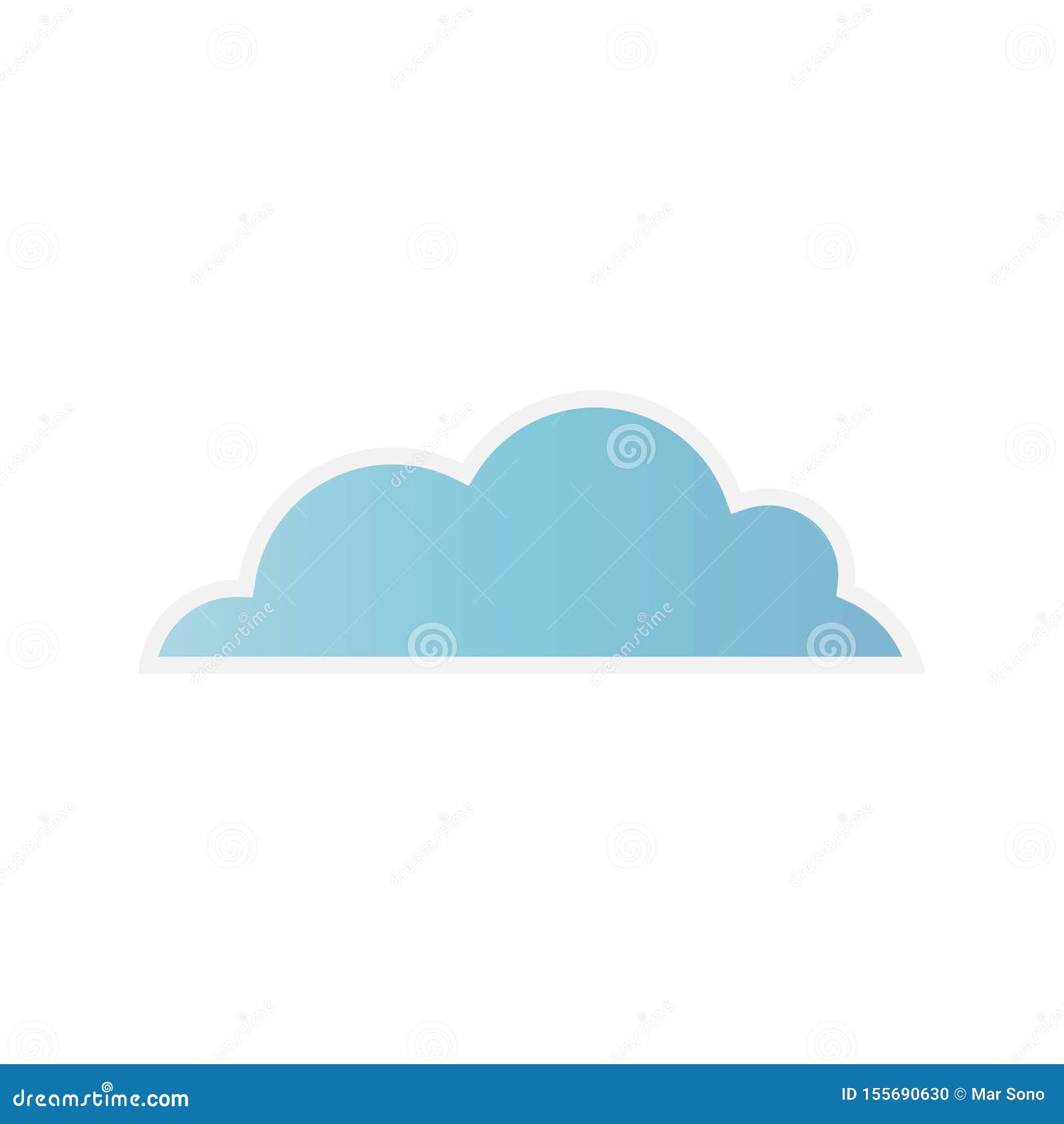 Clouds. Blue Sky with Different Cloud Shapes Stock Vector ...