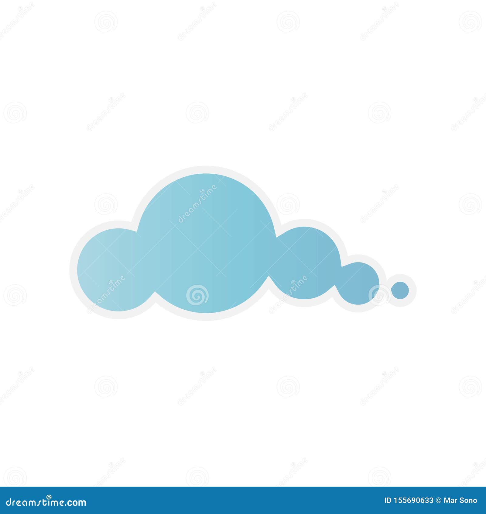 Clouds. Blue Sky with Different Cloud Shapes Stock Vector ...