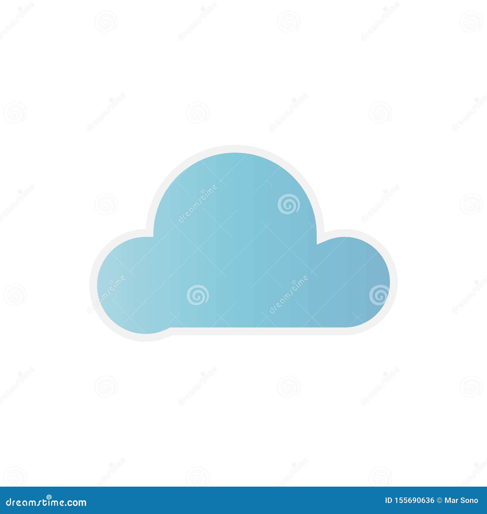 Clouds. Blue Sky with Different Cloud Shapes Stock Vector ...