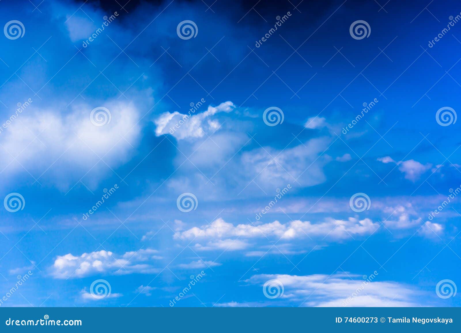 Clouds with Blue Sky High Above the Ground Stock Image - Image of ...