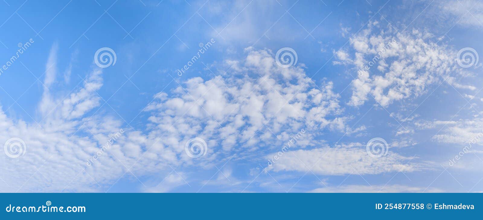 Clouds in the Blue Sky Large Panoramic View Stock Photo - Image of ...