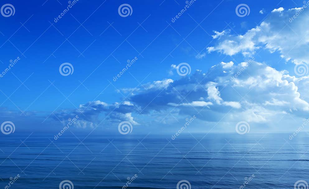 Clouds Blue Sky Ocean Background Stock Image - Image of backgrounds ...