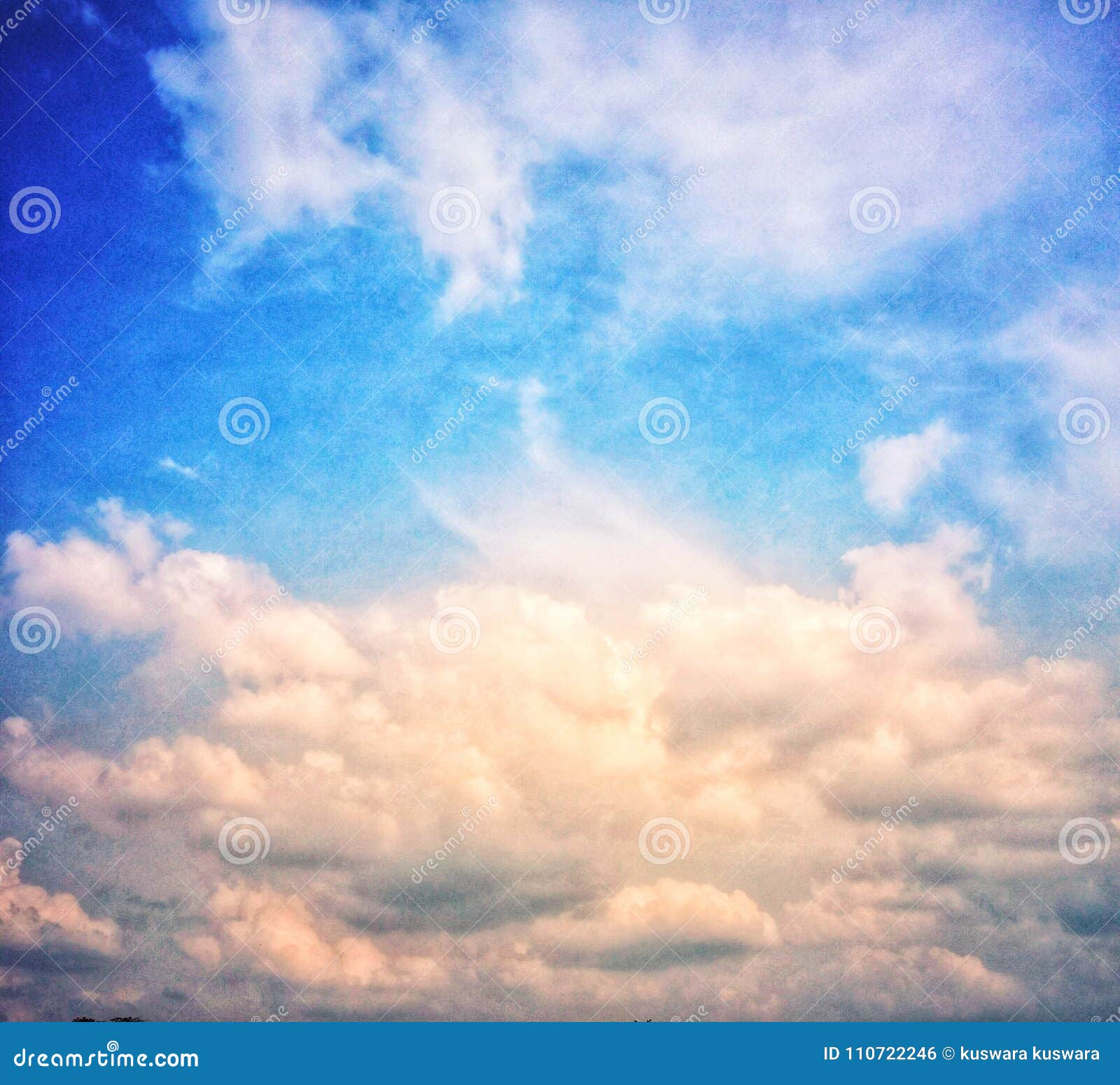 Clouds in the Blue Sky. Oxygen, Environment Stock Photo - Image of ...
