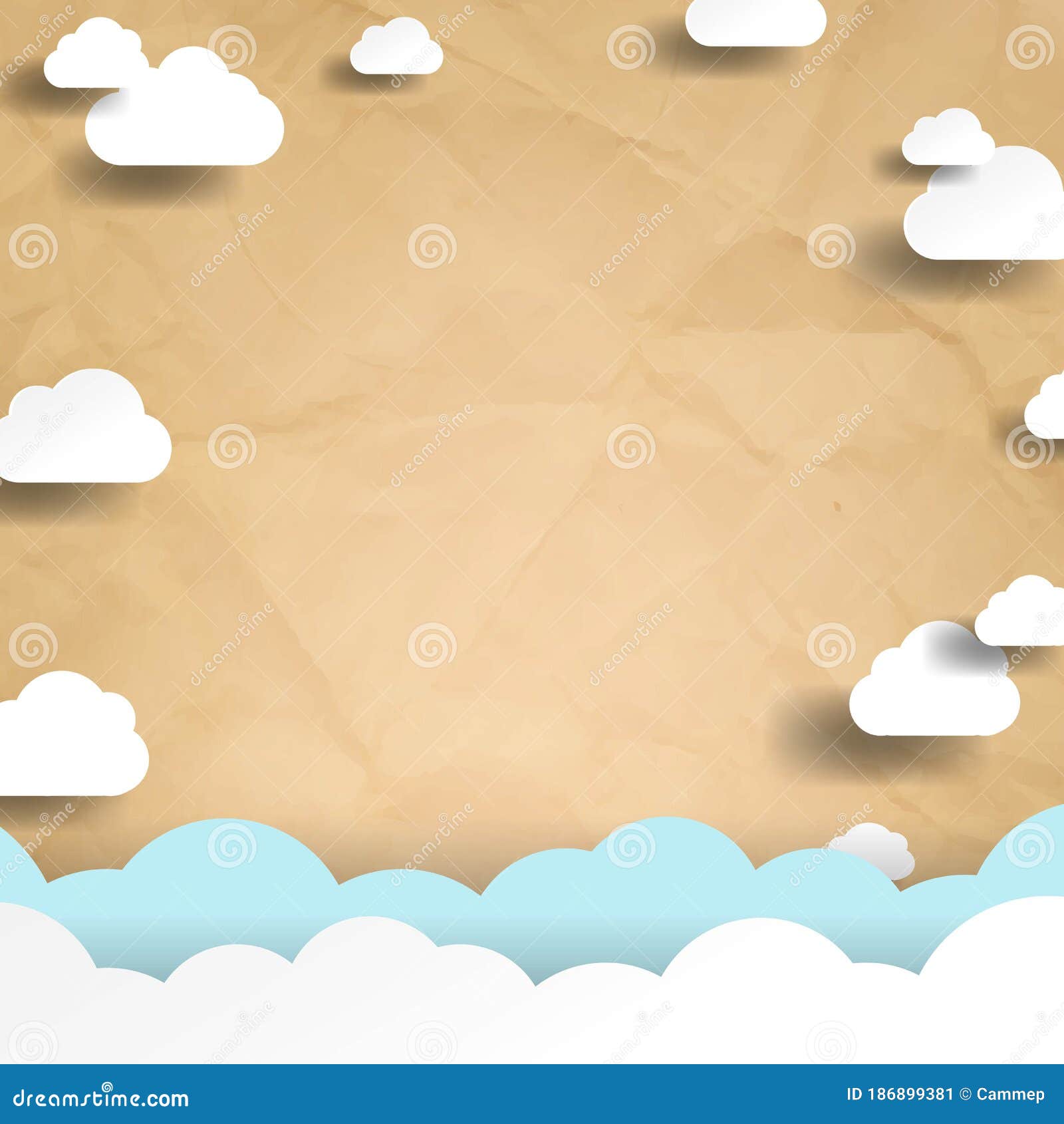 Clouds with Blue Sky Poster Stock Vector - Illustration of blue ...