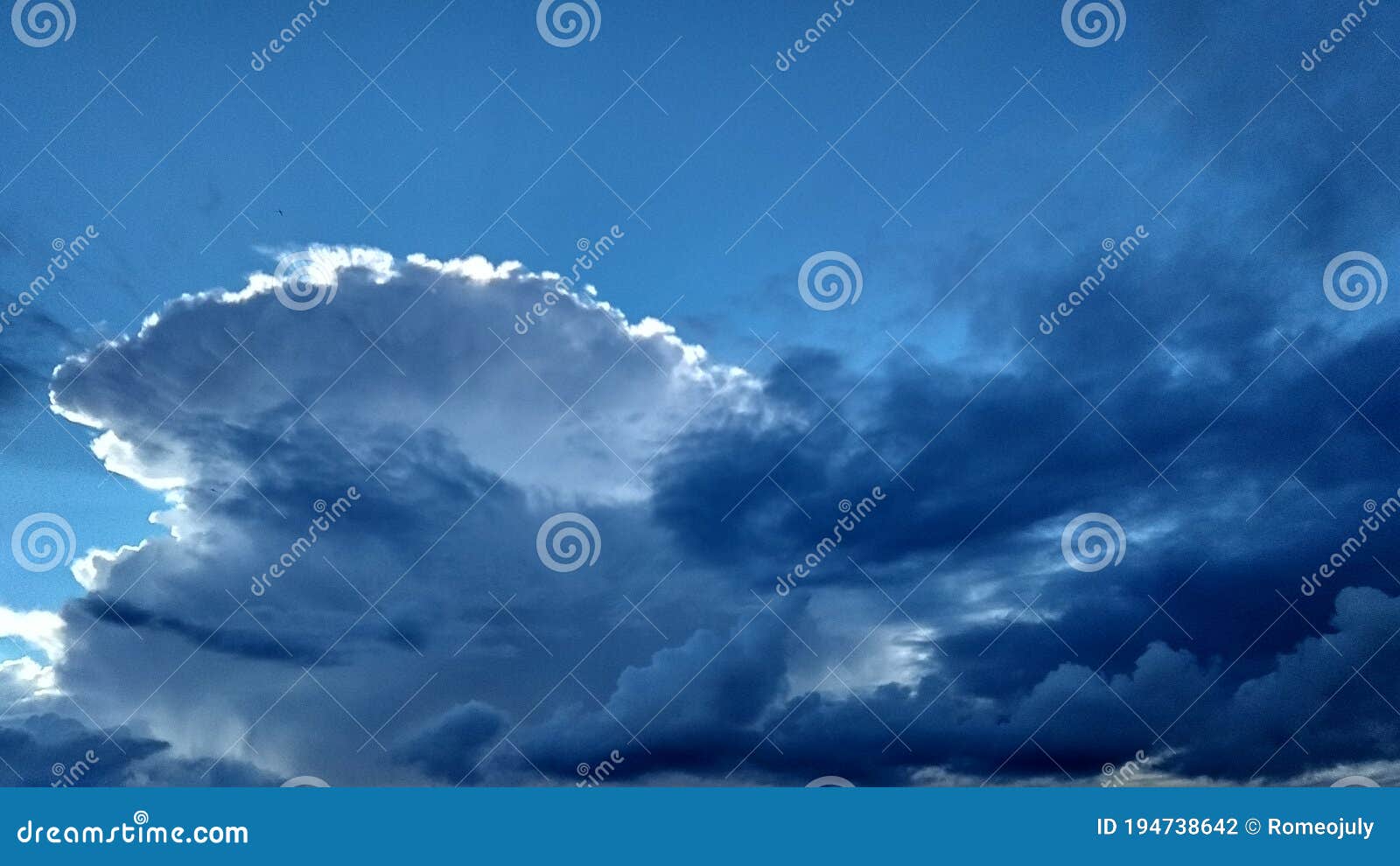 Clouds on the Blue Sky after the Storm Stock Photo - Image of specific ...