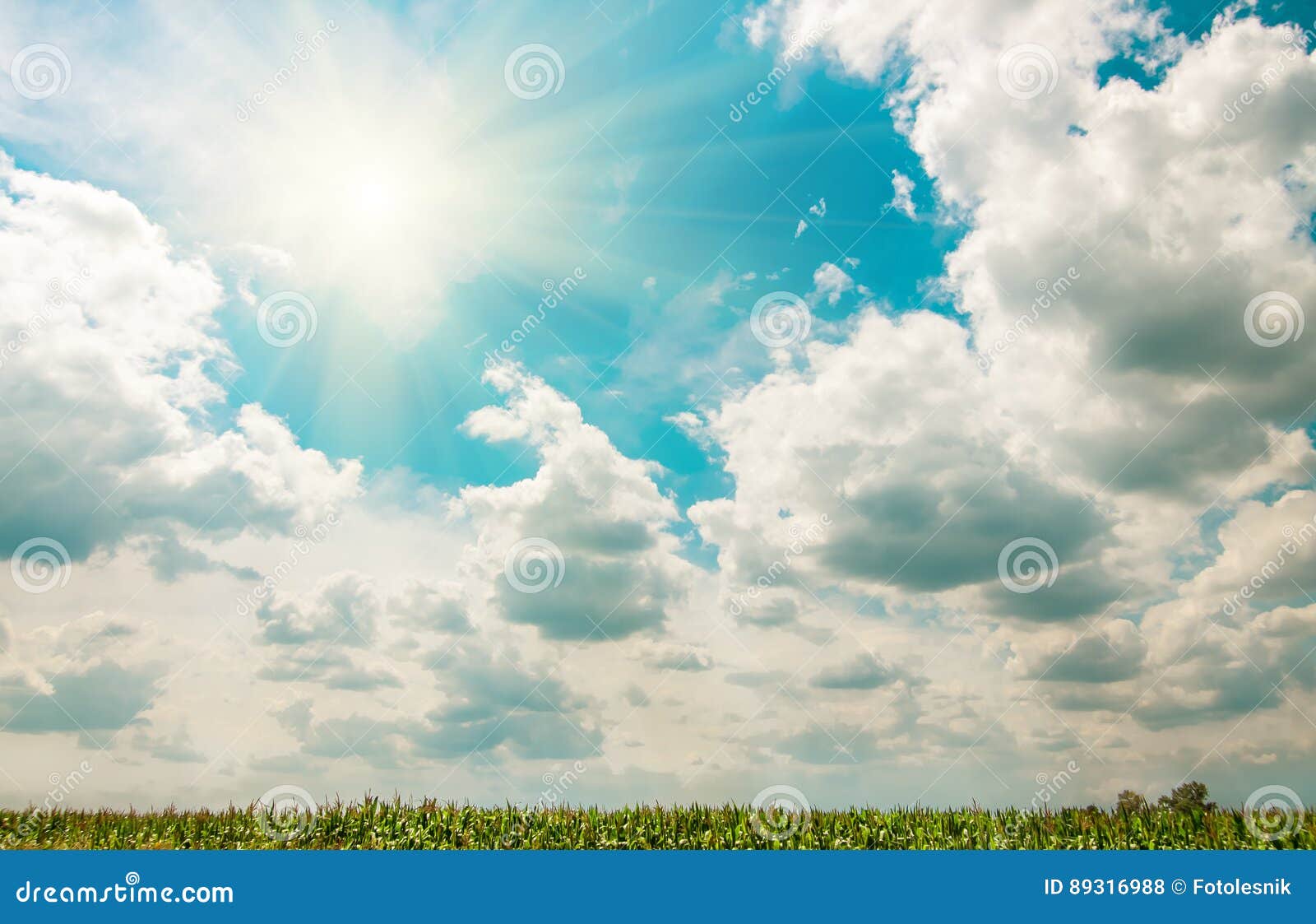 Clouds in the Blue Sky and Sun, Natural Background Stock Photo - Image ...