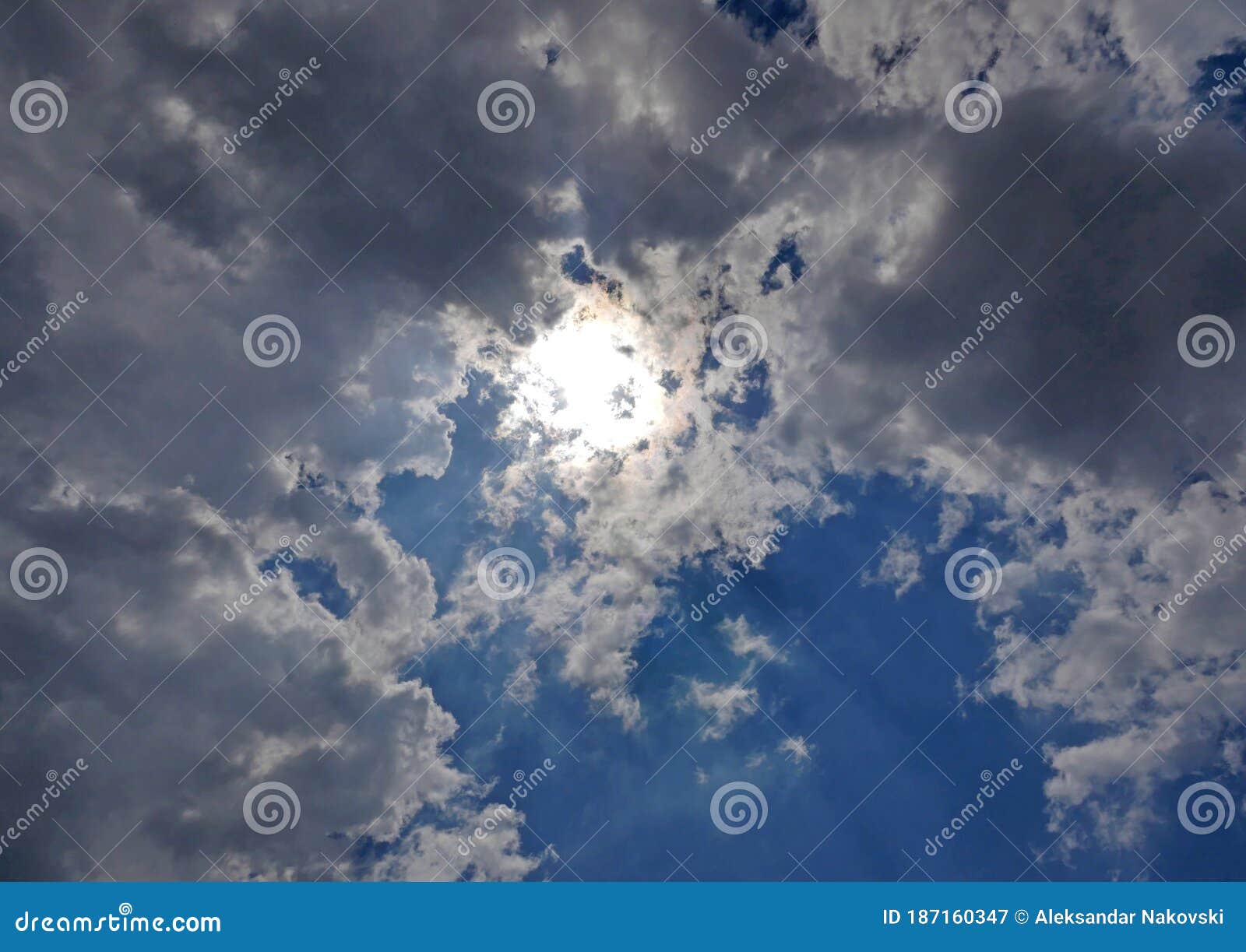 Clouds blue sky sun ray stock image. Image of landscape - 187160347